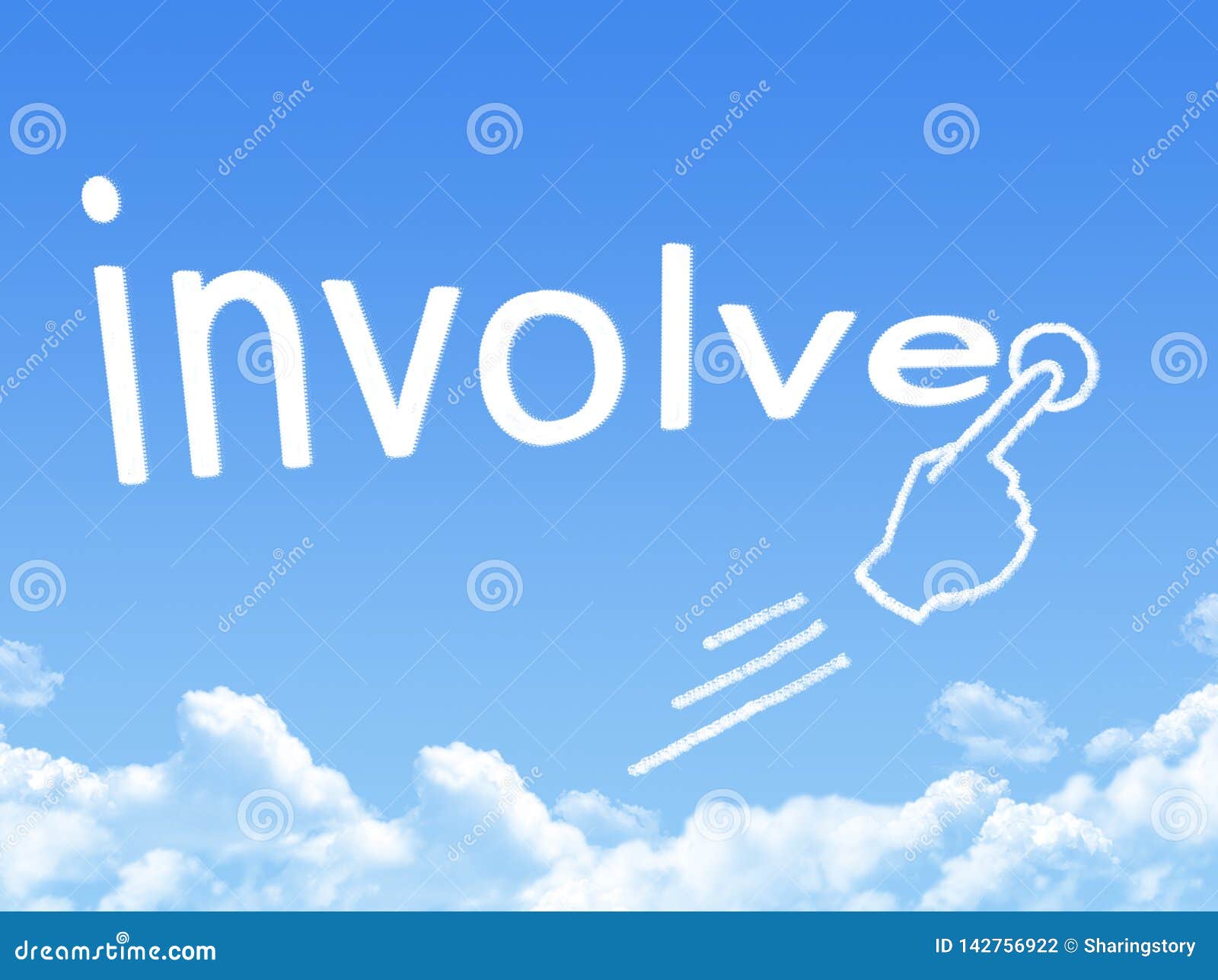Involve Message Cloud Shape Stock Illustration - Illustration of ...