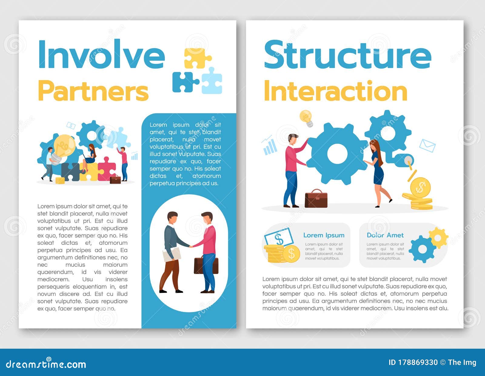 Involve Partners Brochure Template Stock Vector - Illustration of ...