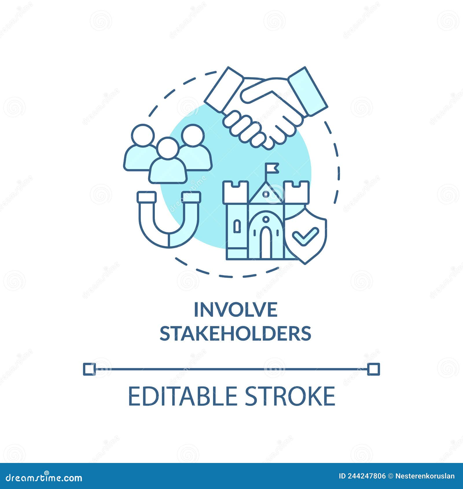 Involve Stakeholders Blue Gradient Concept Icon Vector Illustration ... Involve Stakeholders Blue Gradient Concept Icon Vector Illustration ...