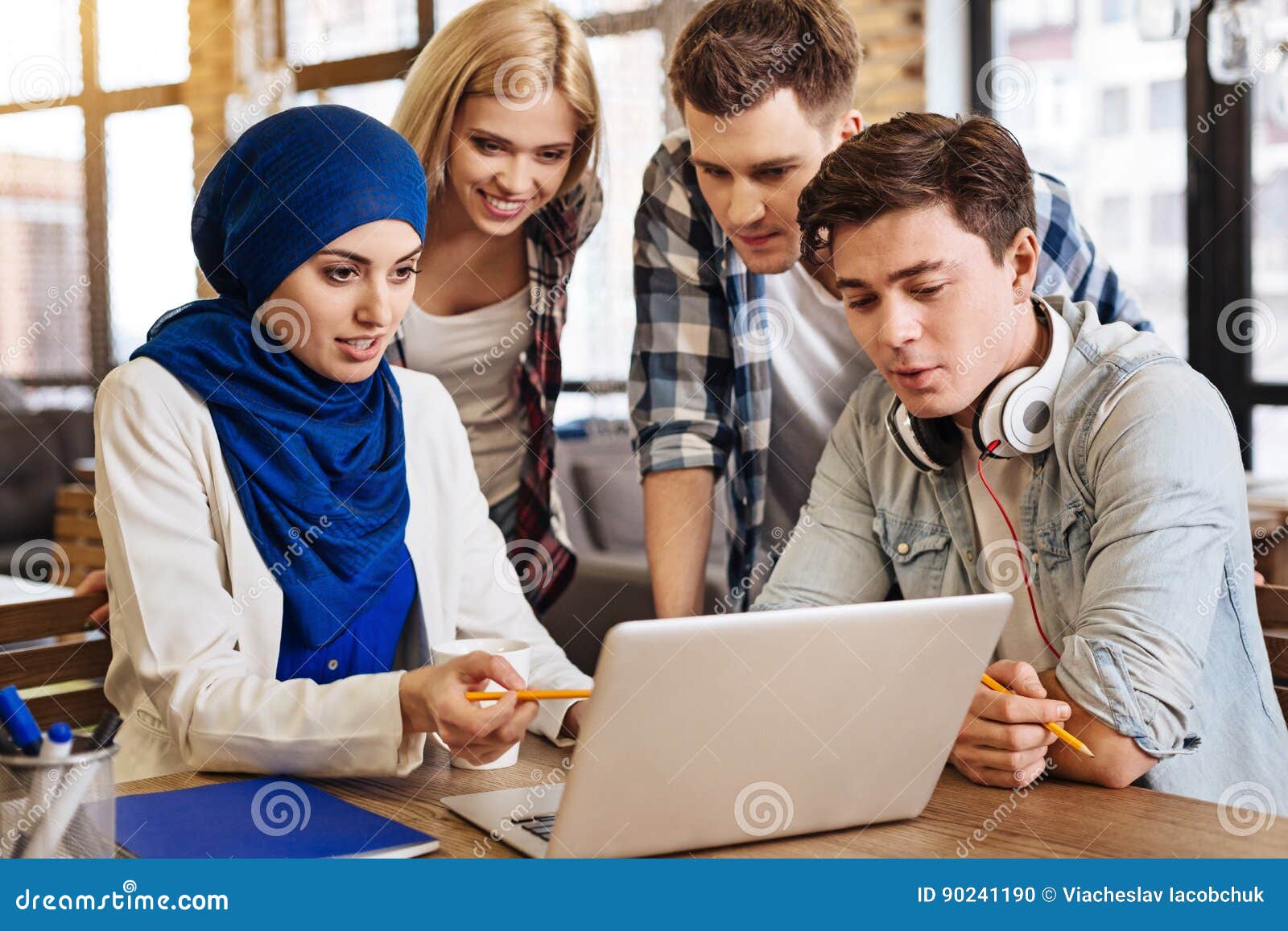 Involved International Students Learning Together Stock Photo - Image ...