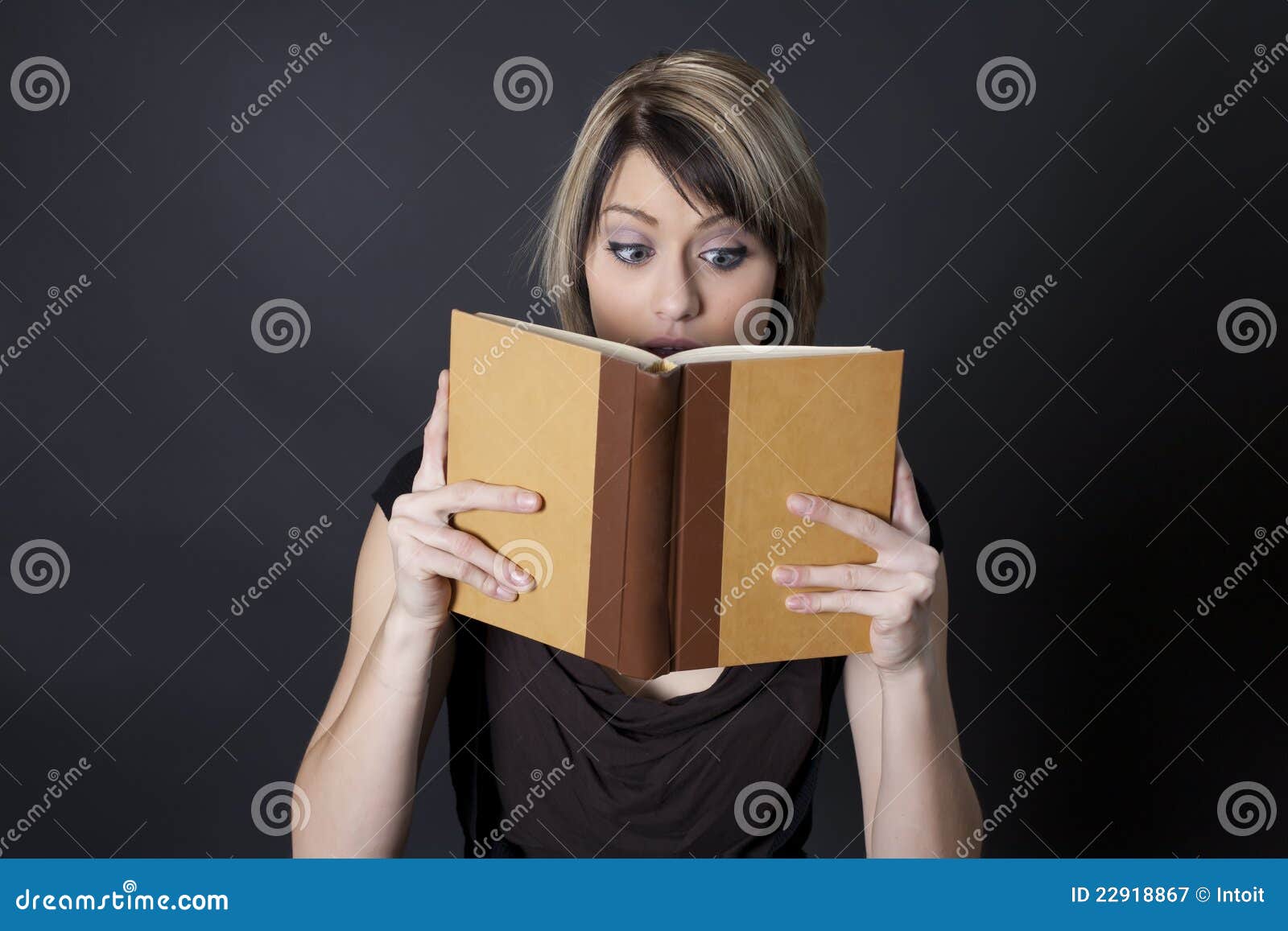 Involved with Story in Book she S Reading Stock Image - Image of girl ...