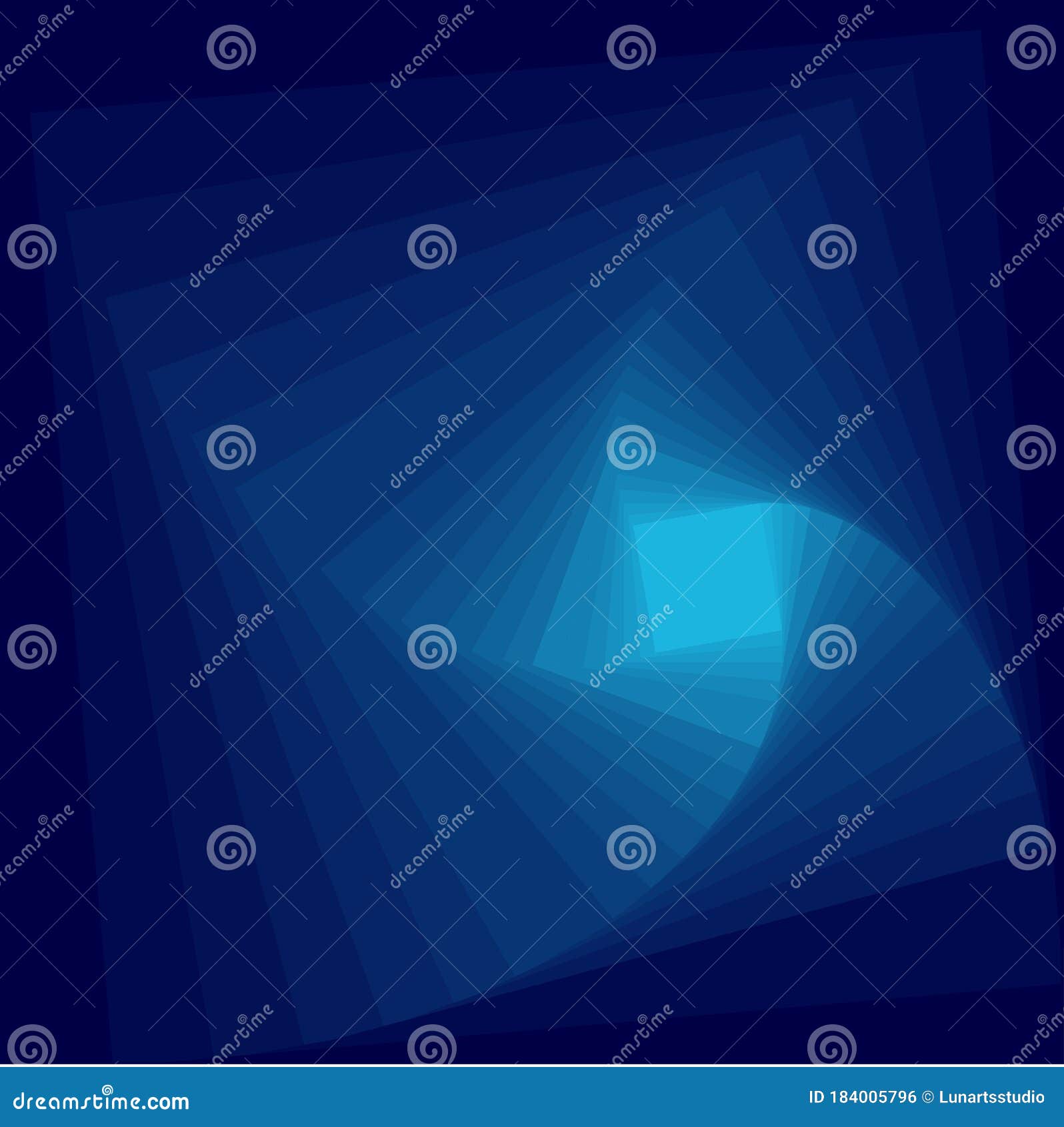 Inward Rotating, Spirally Squares Abstract Gradient Background Stock ...