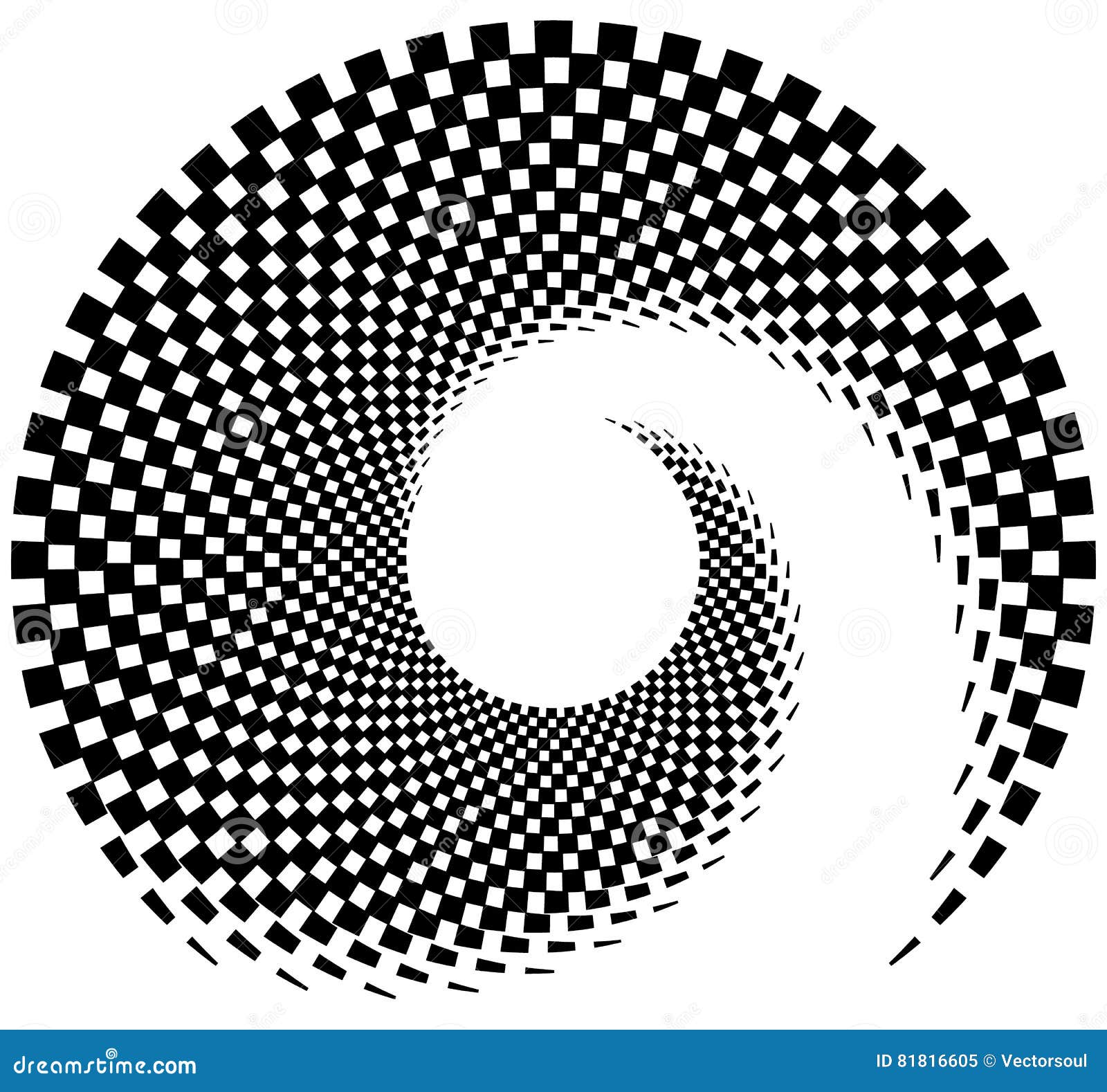 Inward Spiral of Rectangles. Abstract Geometric Design Element Stock ...