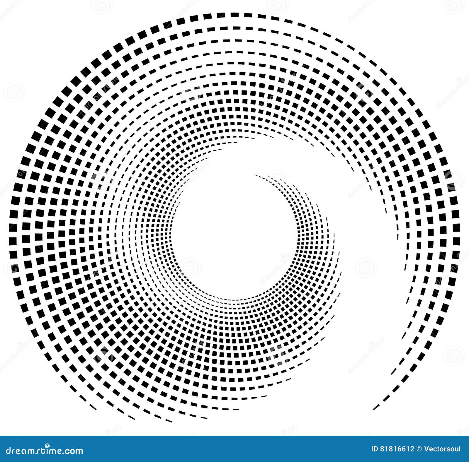 Inward Spiral of Rectangles. Abstract Geometric Design Element Stock ...