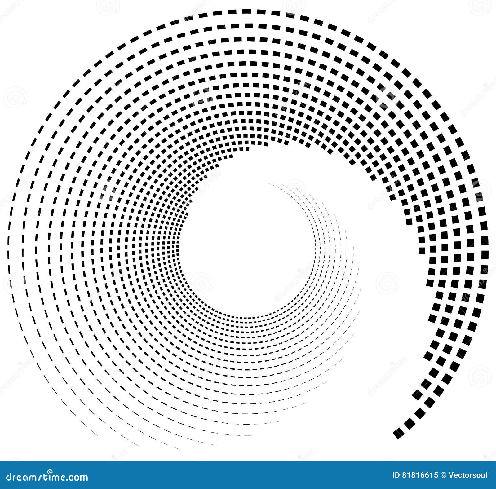 Inward Spiral of Rectangles. Abstract Geometric Design Element Stock ...