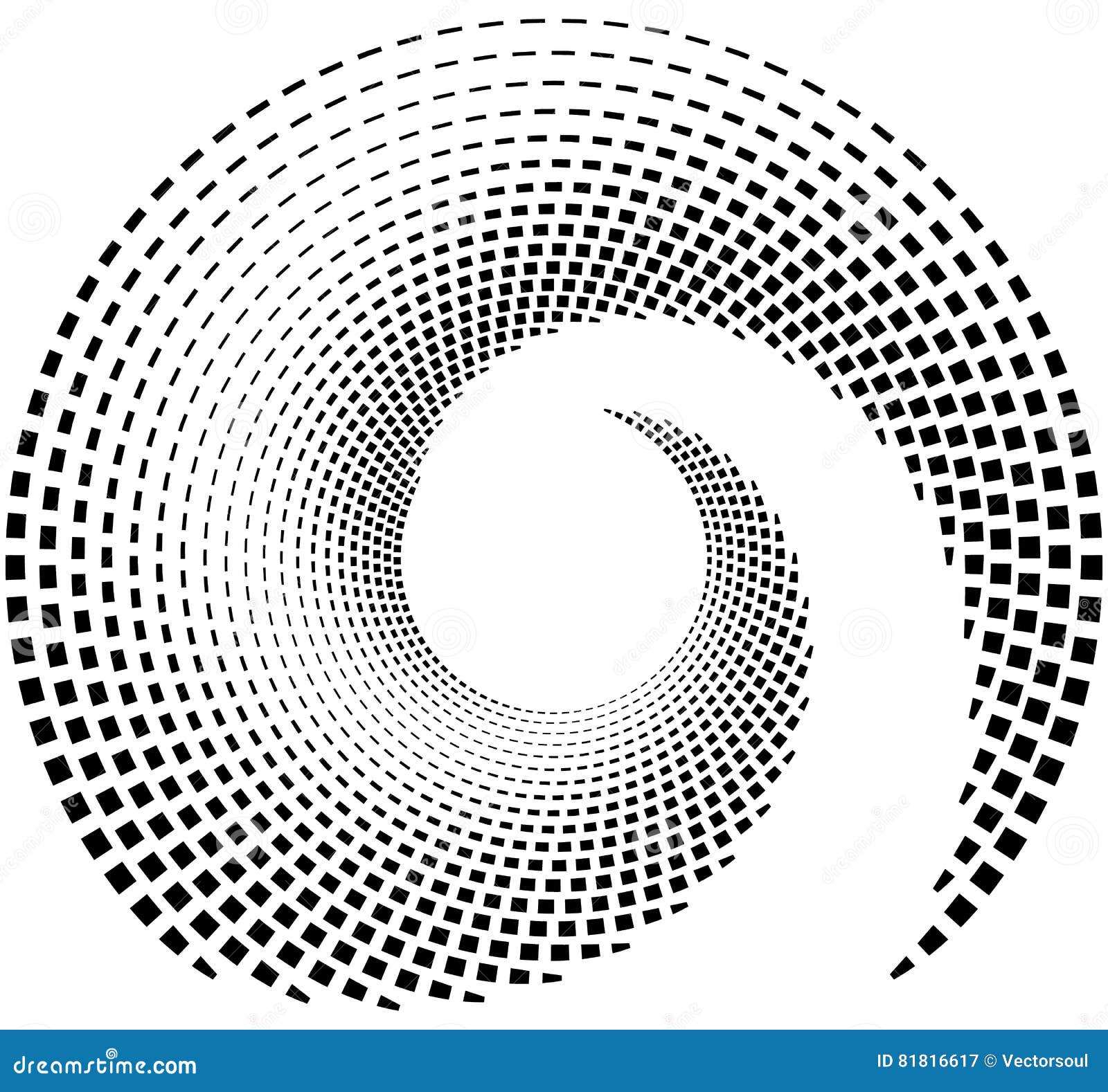 Inward Spiral of Rectangles. Abstract Geometric Design Element Stock ...