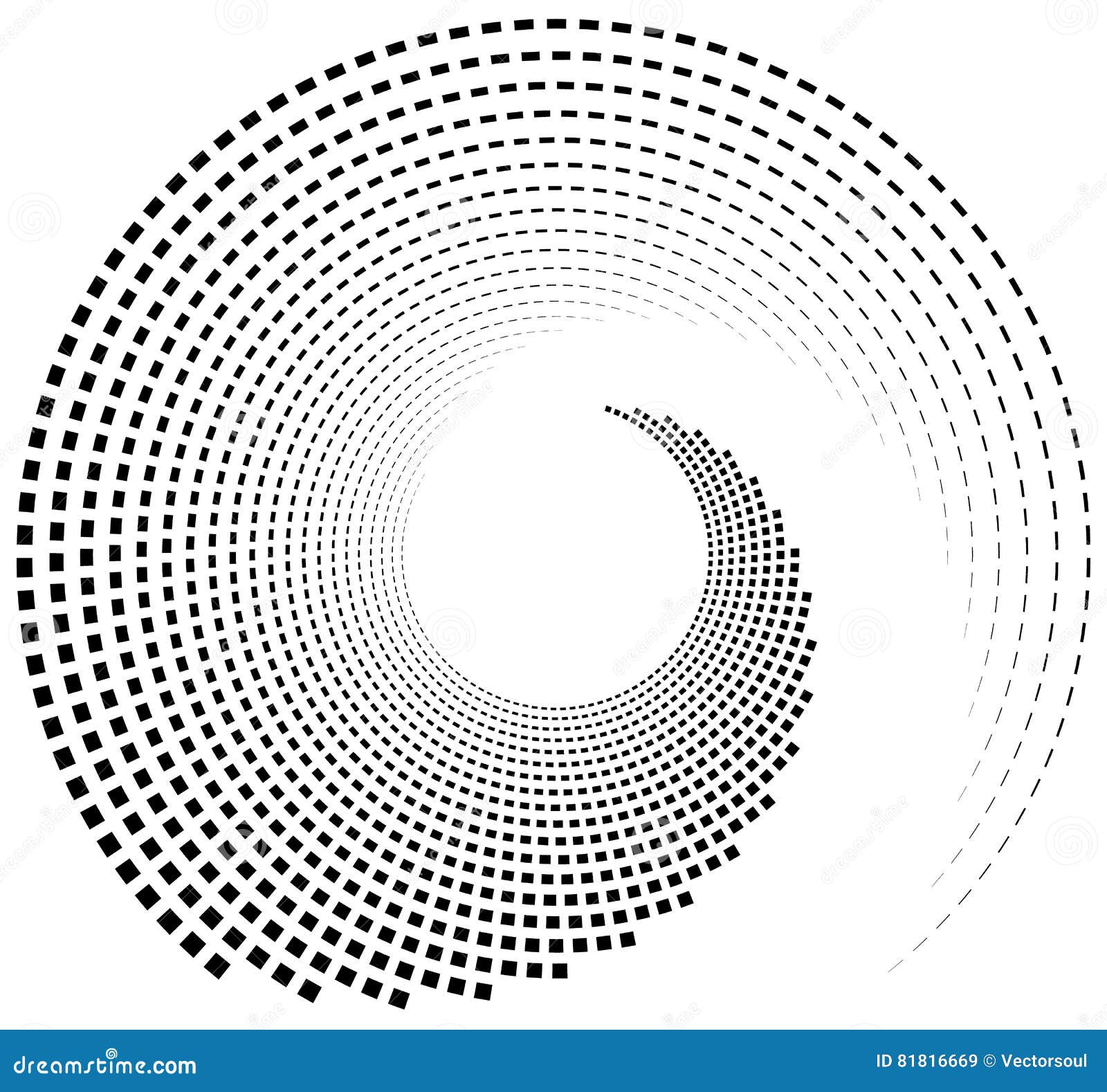 Inward Spiral of Rectangles. Abstract Geometric Design Element Stock ...