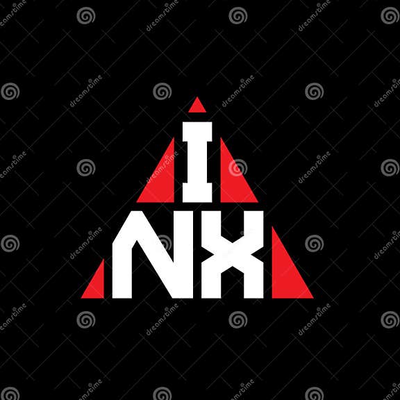 INX Triangle Letter Logo Design with Triangle Shape. INX Triangle Logo ...