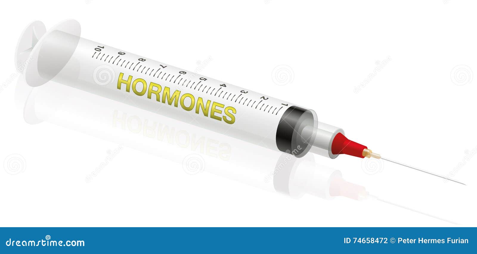 Inyección de la hormona ilustración del vector. Ilustración de embarazo ...