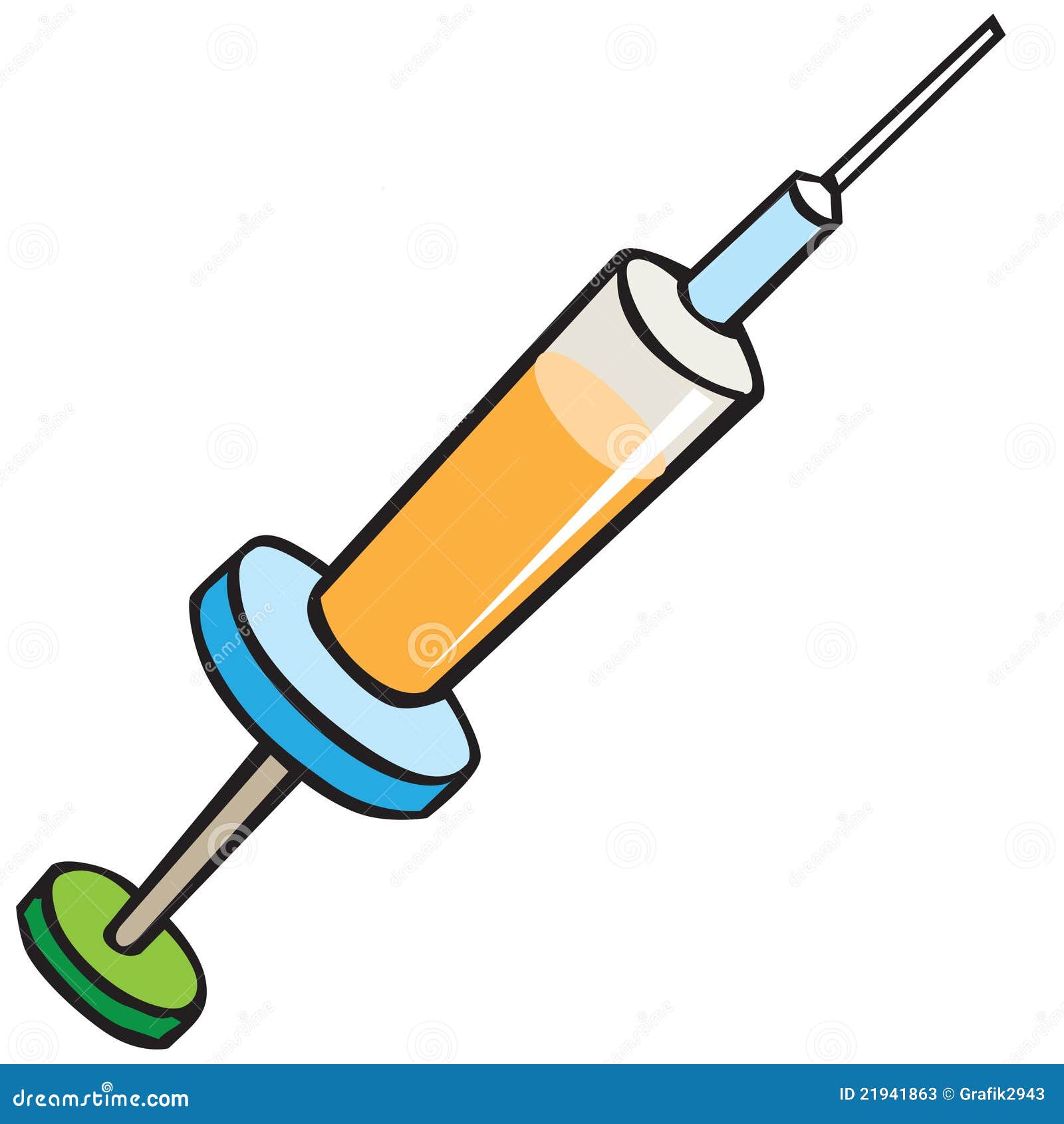 Inyección médica del color ilustración del vector. Ilustración de ...