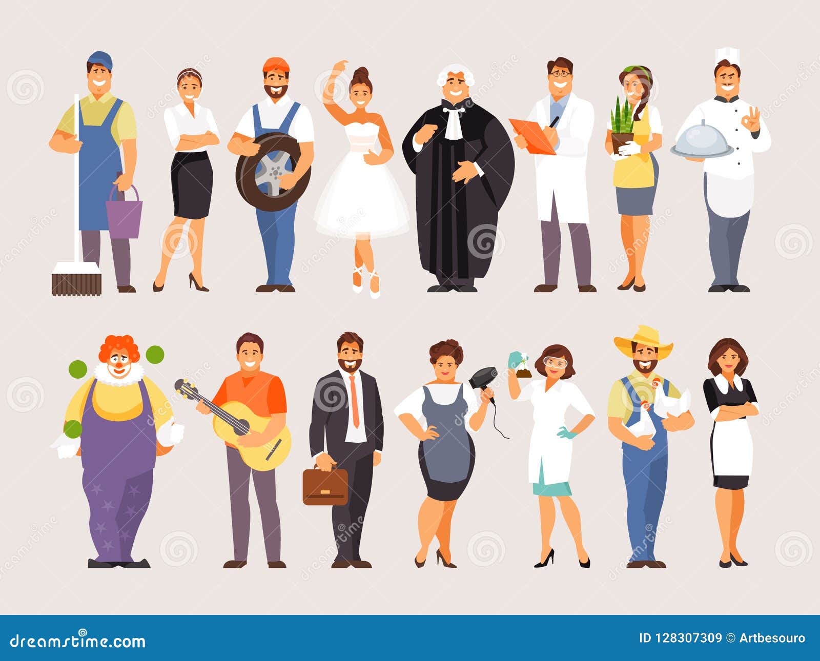 Inzameling Van Beroepen, Deel 2 Vector Illustratie - Illustration of ...