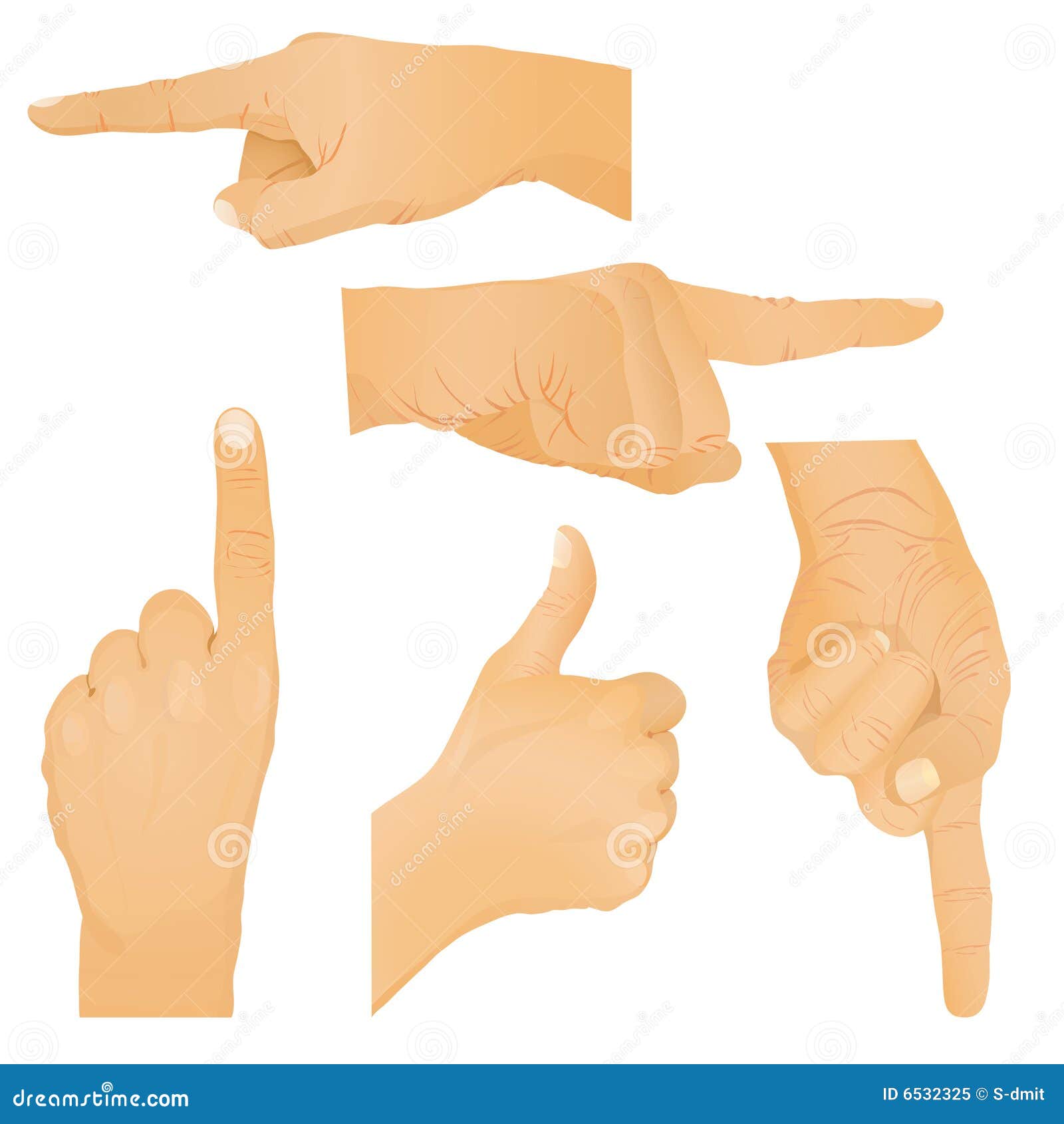 Inzameling Van Handgebaren. Vector Illustratie - Illustration of ...