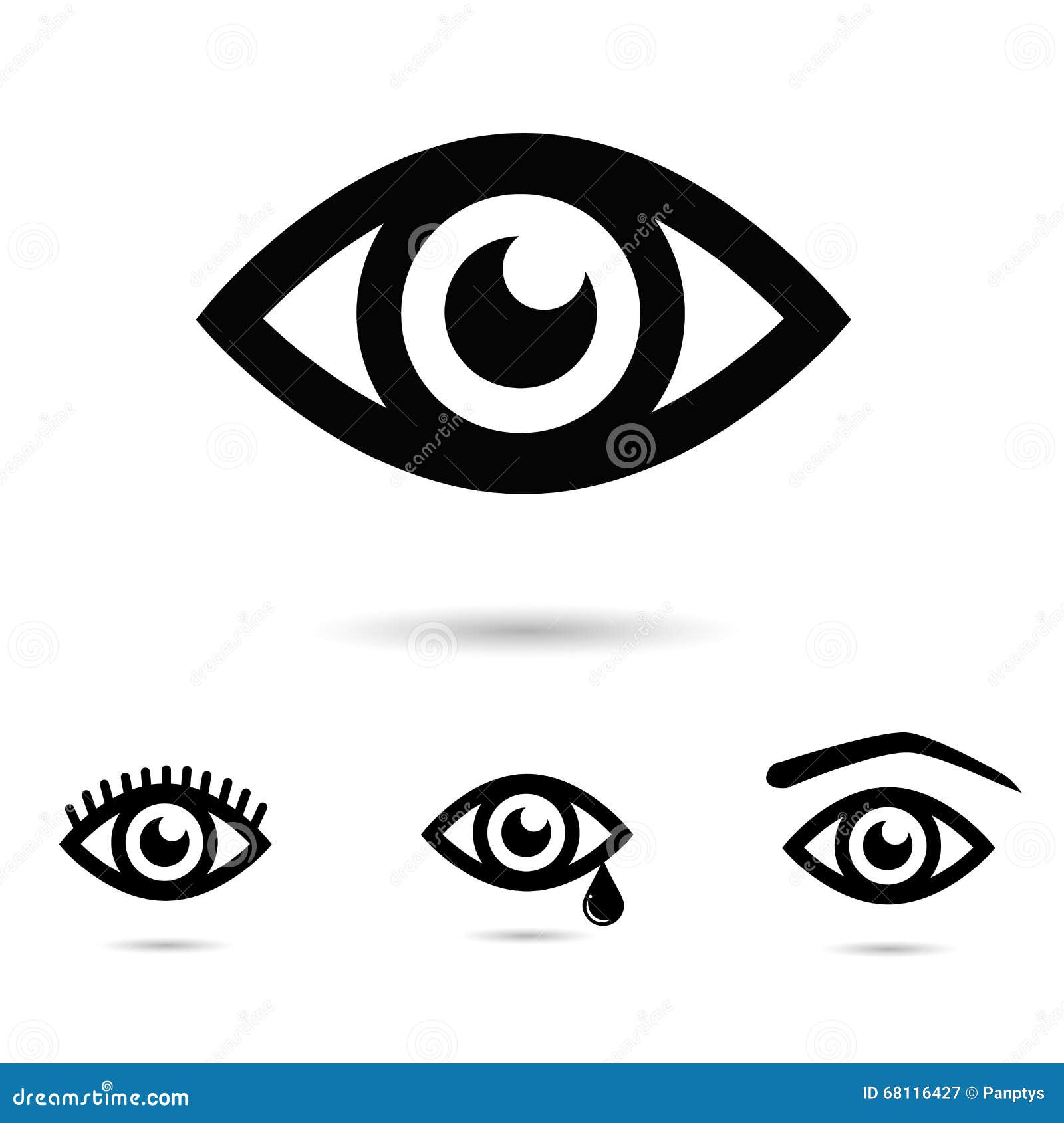 Inzameling Van Ogen - Pictogramreeks Vector Illustratie - Illustration ...