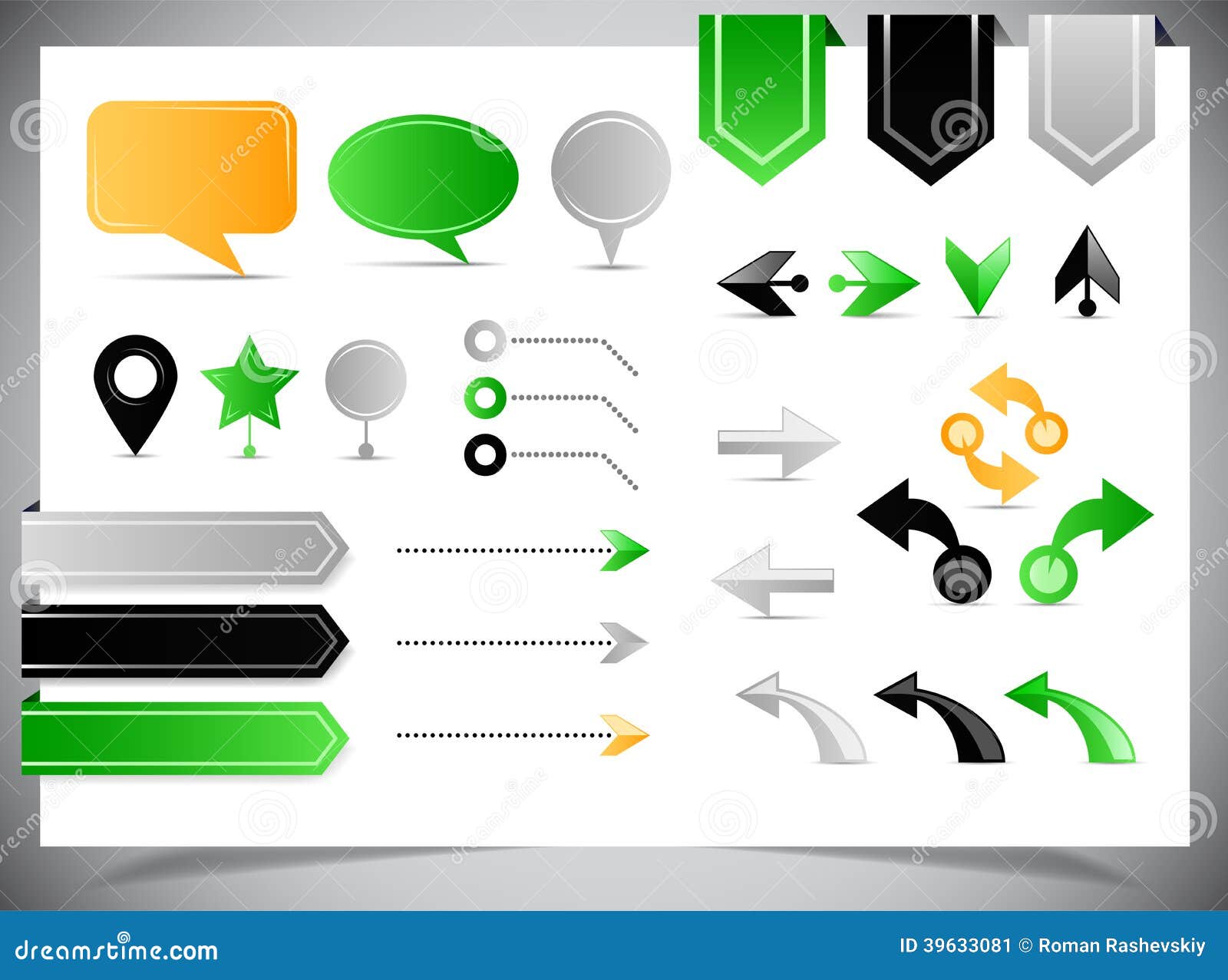 Inzameling Van Pijlen, Tellers En Wijzers Vector Illustratie ...