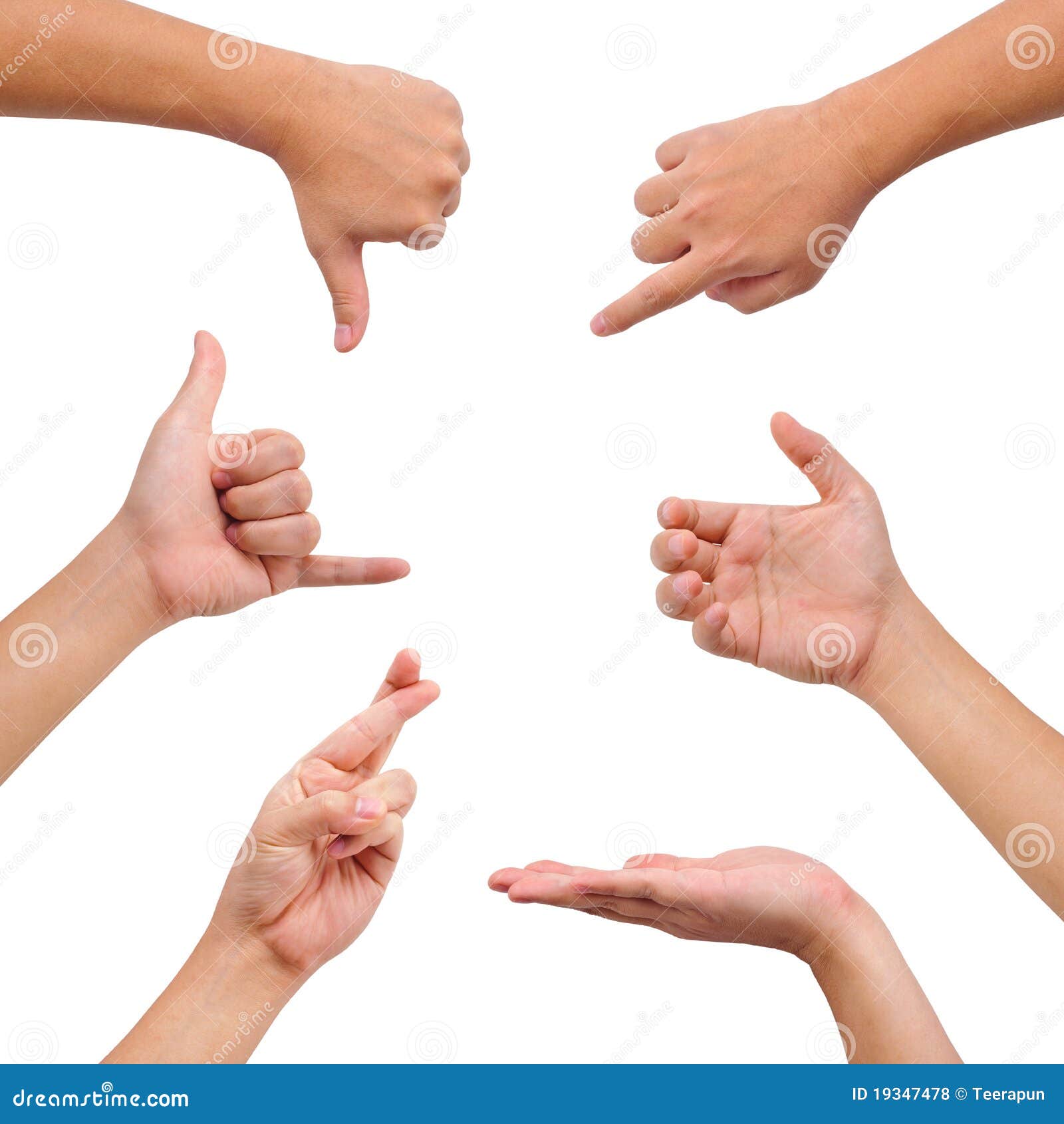 Inzameling Van Verschillend Gebaar Van Handen Stock Foto - Image of ...