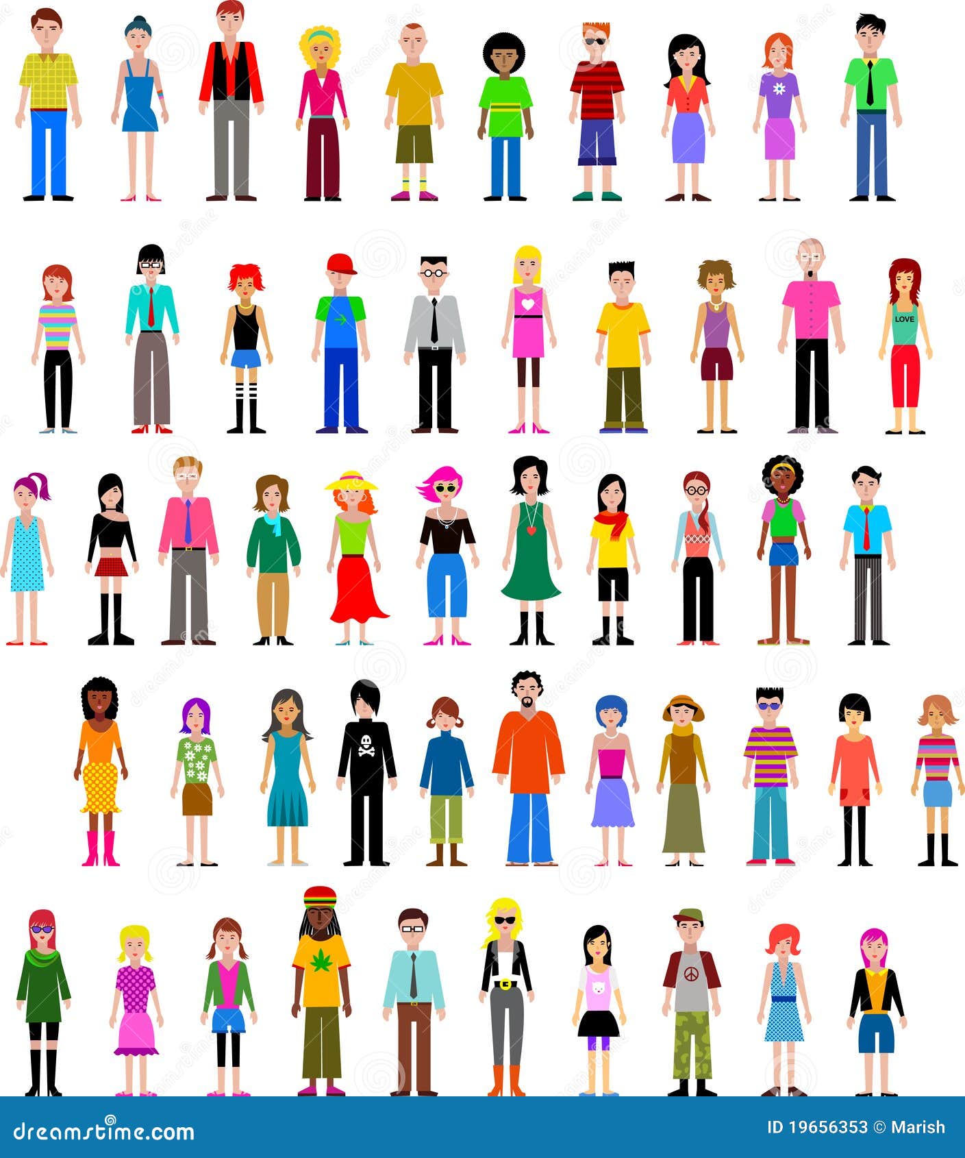 Inzameling Van Verschillende Mensen Stock Foto's - Afbeelding: 19656353
