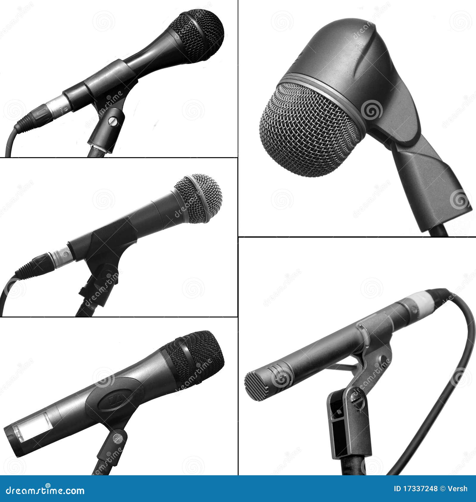 Inzameling Van Verschillende Microfoons Stock Foto - Image of ...