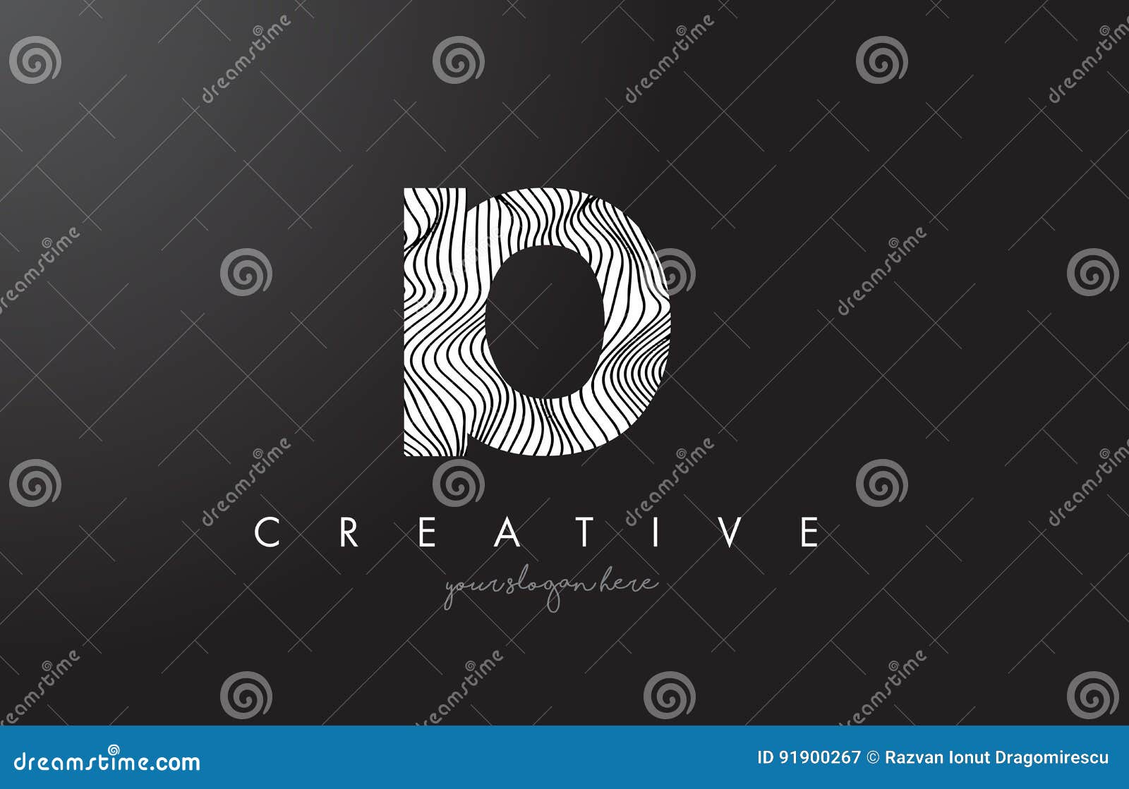 IO I O Letter Logo with Zebra Lines Texture Design Vector. Stock Vector ...