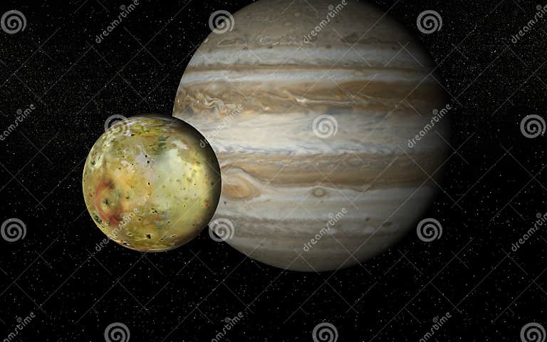 Io and Jupiter stock image. Image of milky, nasa, modern - 42301611