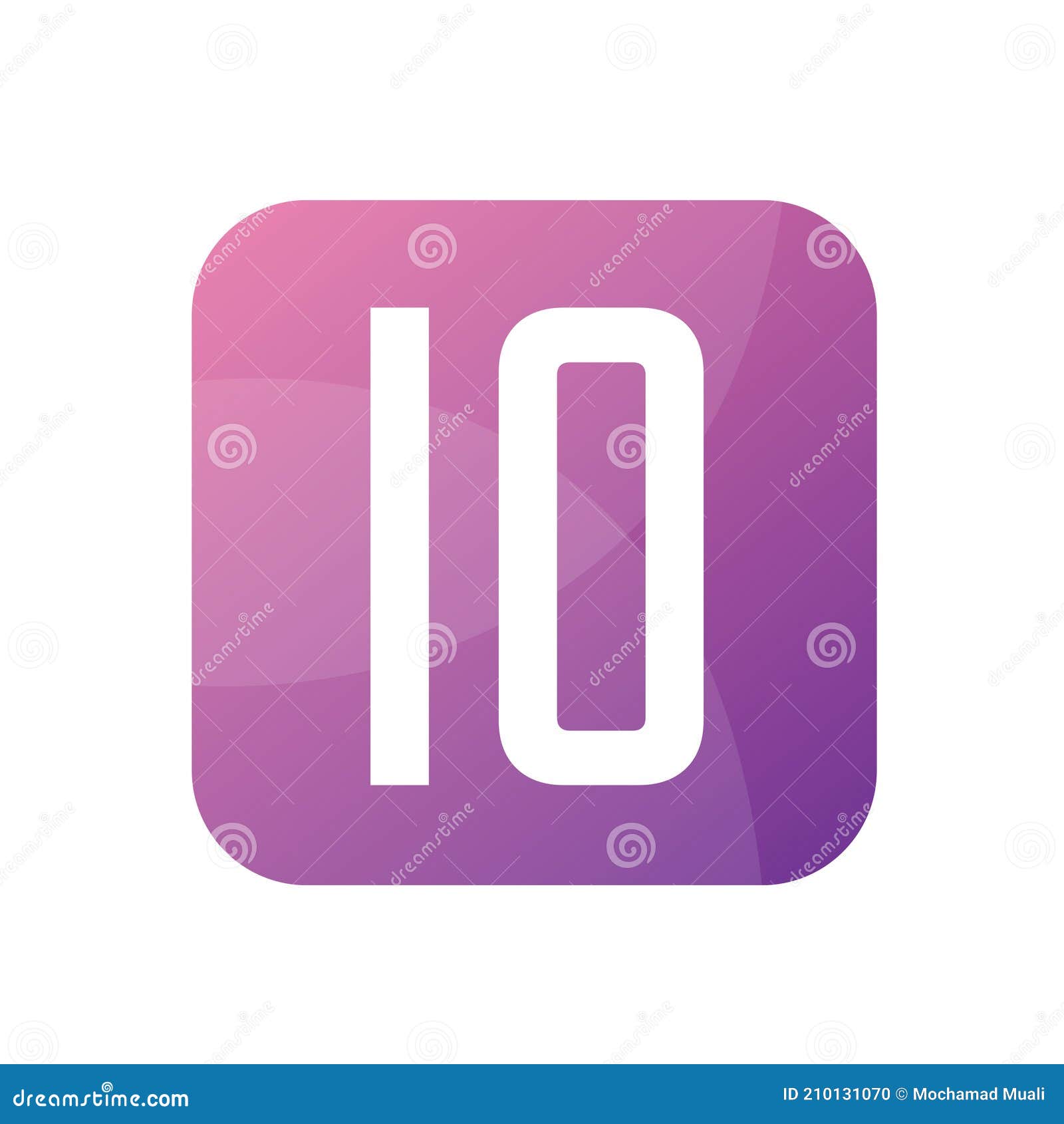 IO Letter Logo Design with Simple Style Stock Vector - Illustration of ...