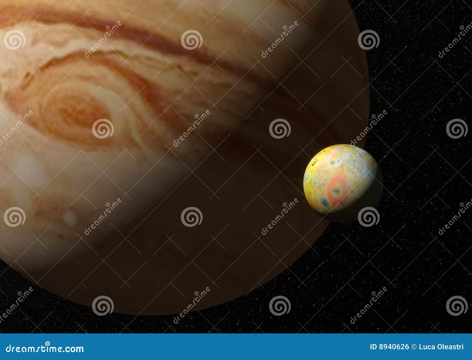 Io-Mond Jupiter stock abbildung. Illustration von kunst - 8940626