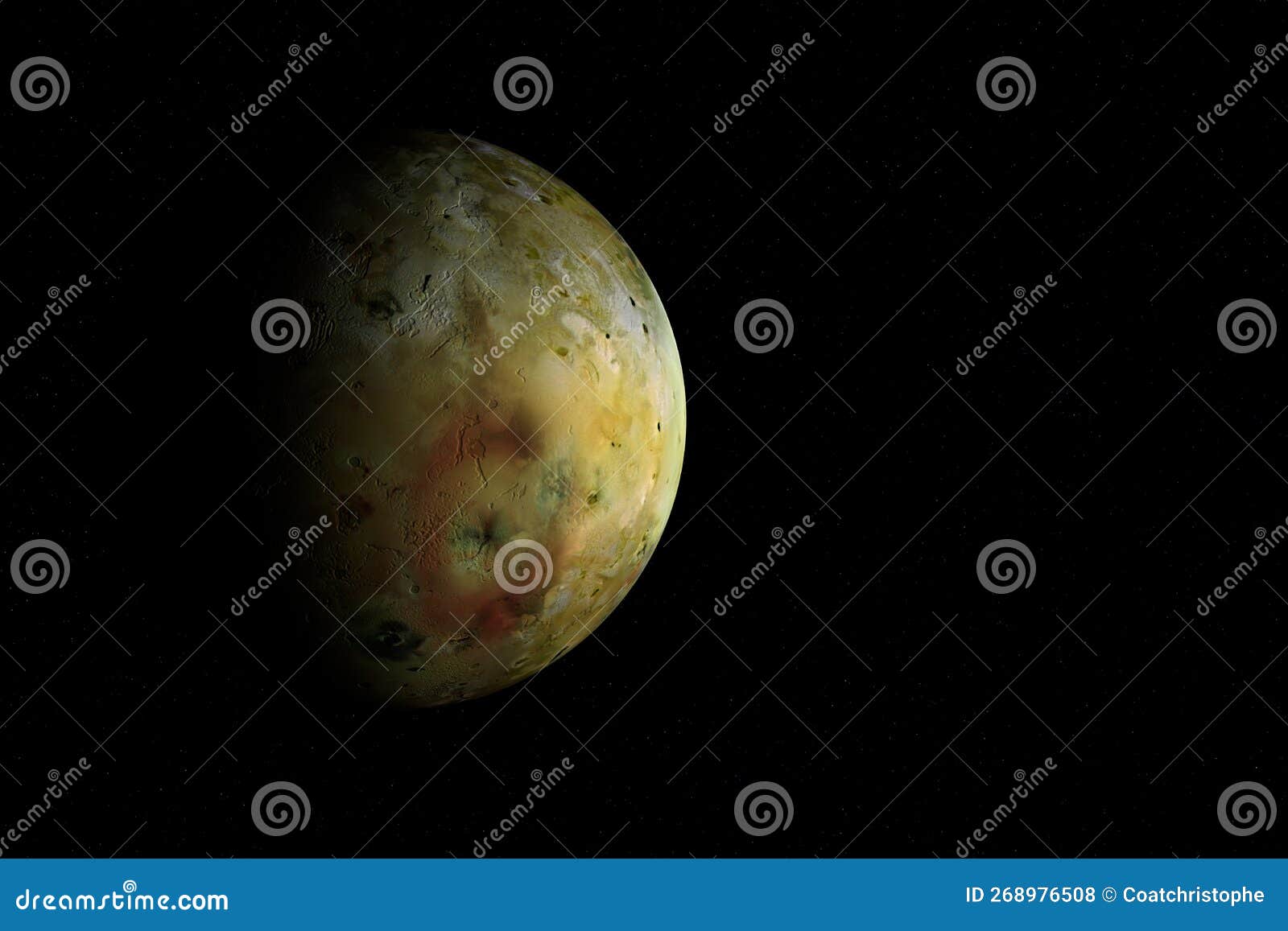 Io, the Moon of Jupiter - Solar System Stock Illustration ...