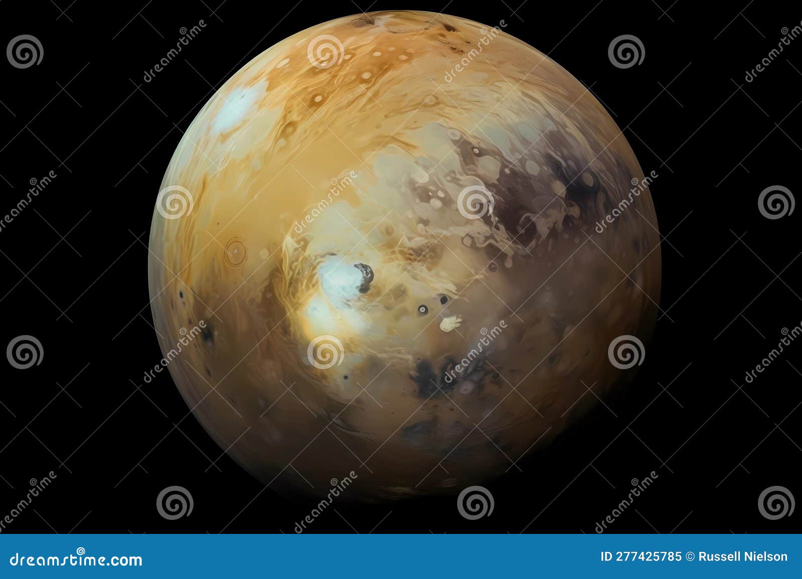 Io - Moon of Jupiter (Generative AI) Stock Illustration - Illustration ...