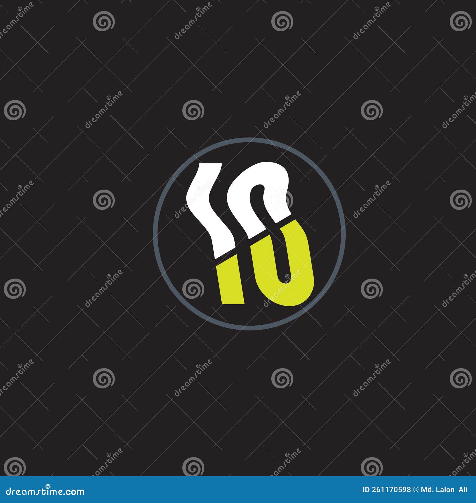 IO Text Logo Design stock vector. Illustration of design - 261170598