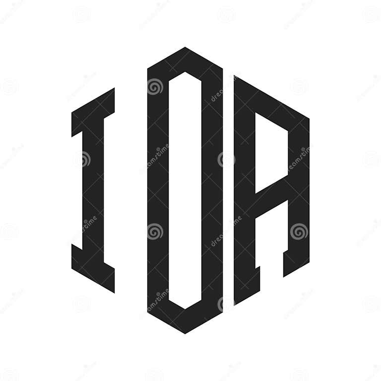 IOA Logo Design. Initial Letter IOA Monogram Logo Using Hexagon Shape ...
