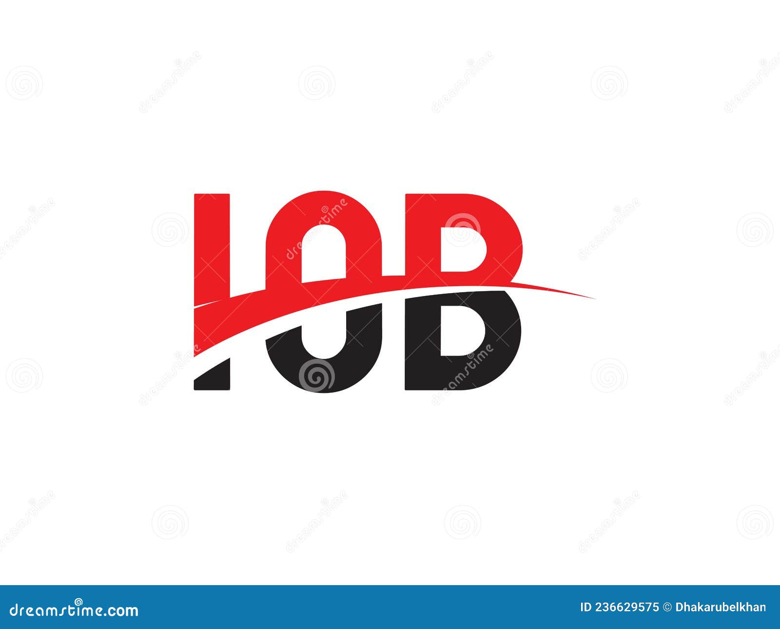 IOB Letter Initial Logo Design Vector Illustration Stock Vector ...