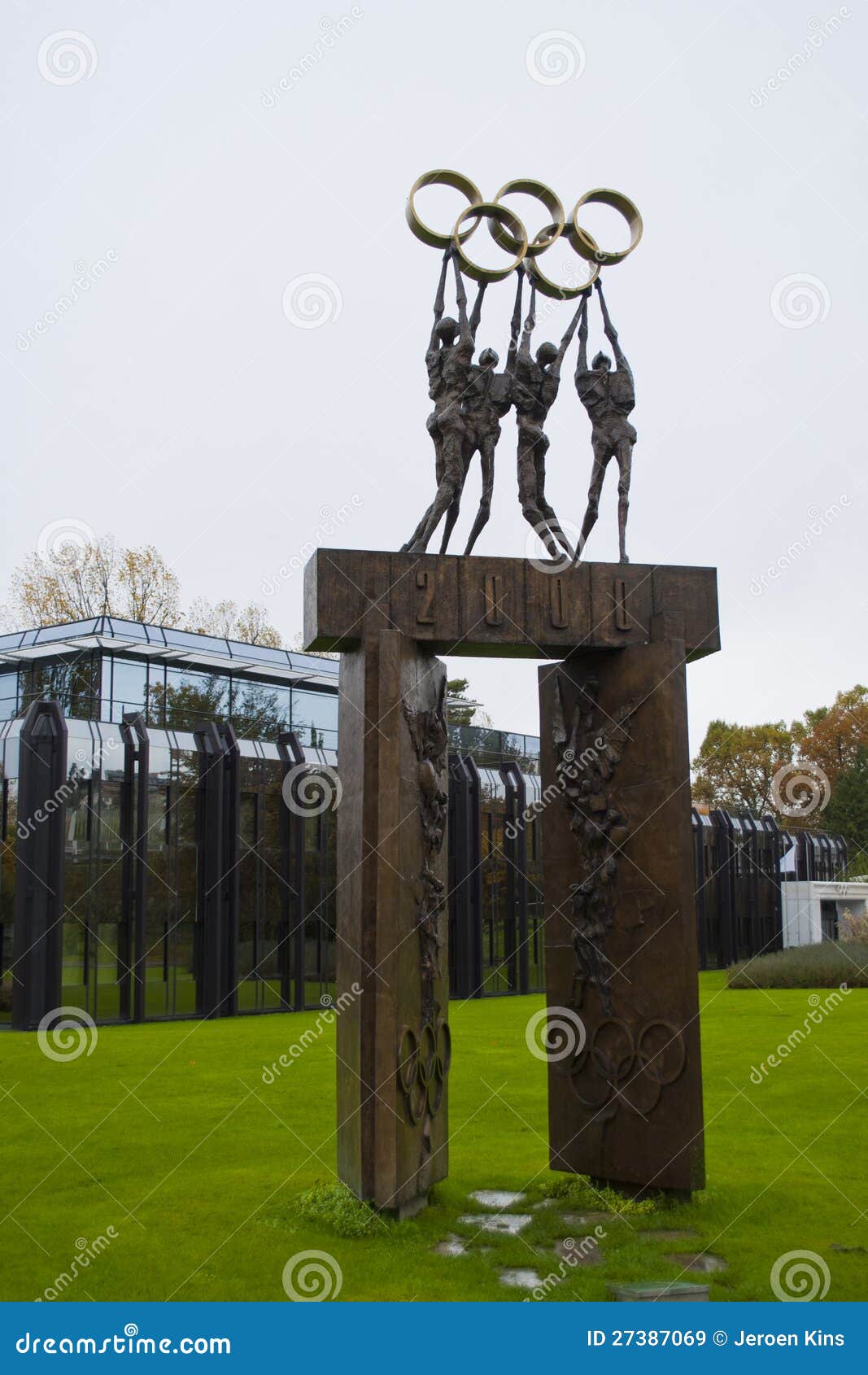 IOC building Lausanne editorial stock image. Image of bronze - 27387069