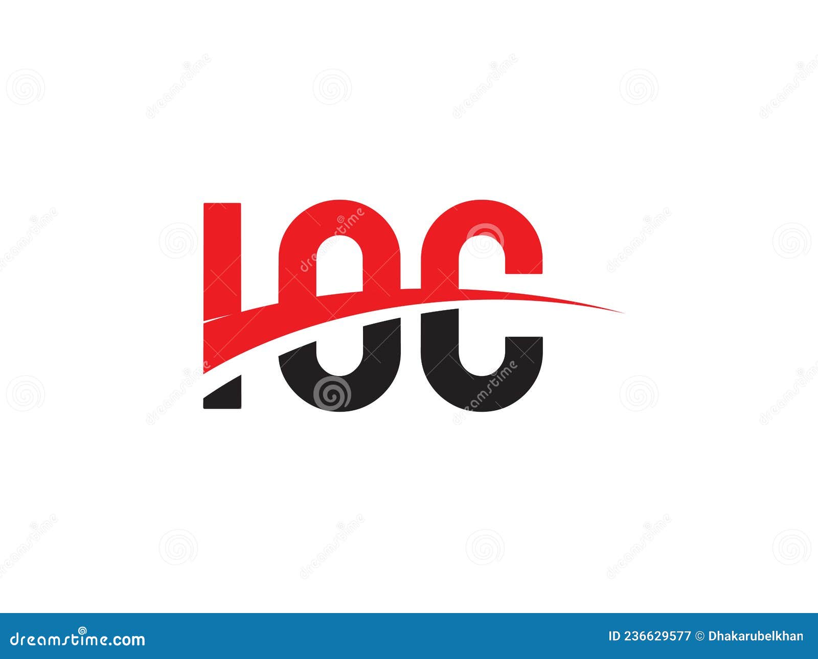 IOC Letter Initial Logo Design Vector Illustration Stock Vector ...