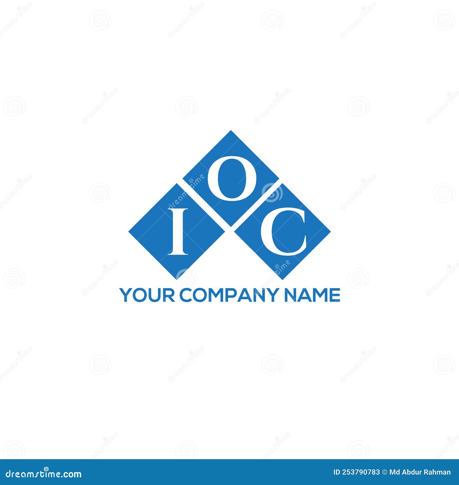 IOC Letter Logo Design on WHITE Background. IOC Creative Initials ...