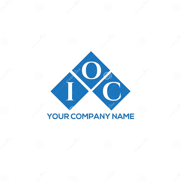 IOC Letter Logo Design on WHITE Background. IOC Creative Initials ...