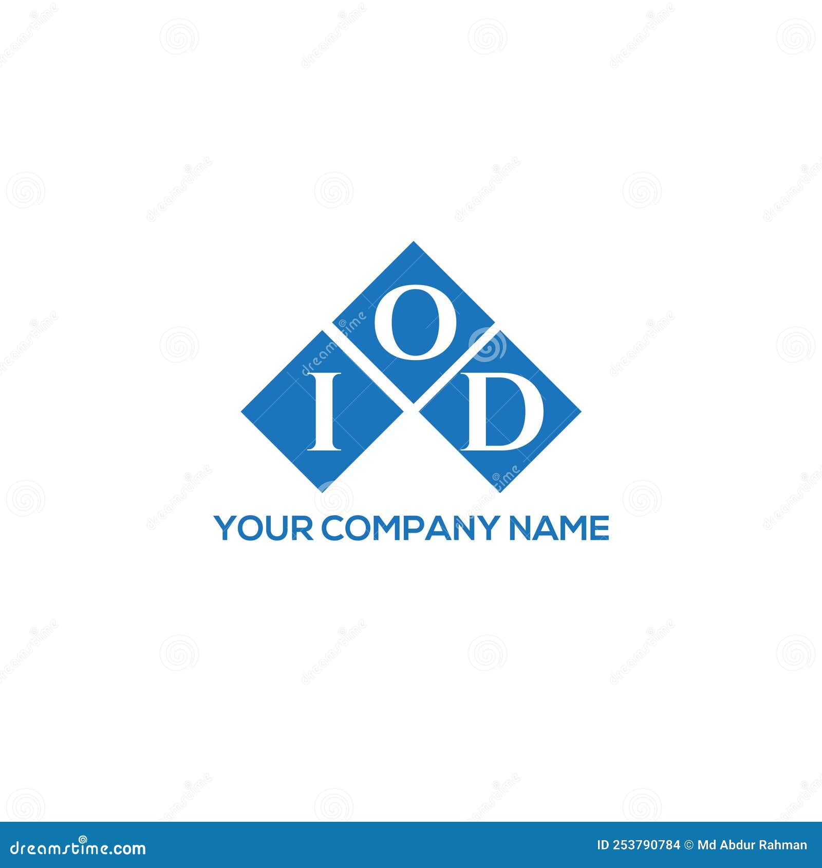 IOD Letter Logo Design on WHITE Background. IOD Creative Initials ...