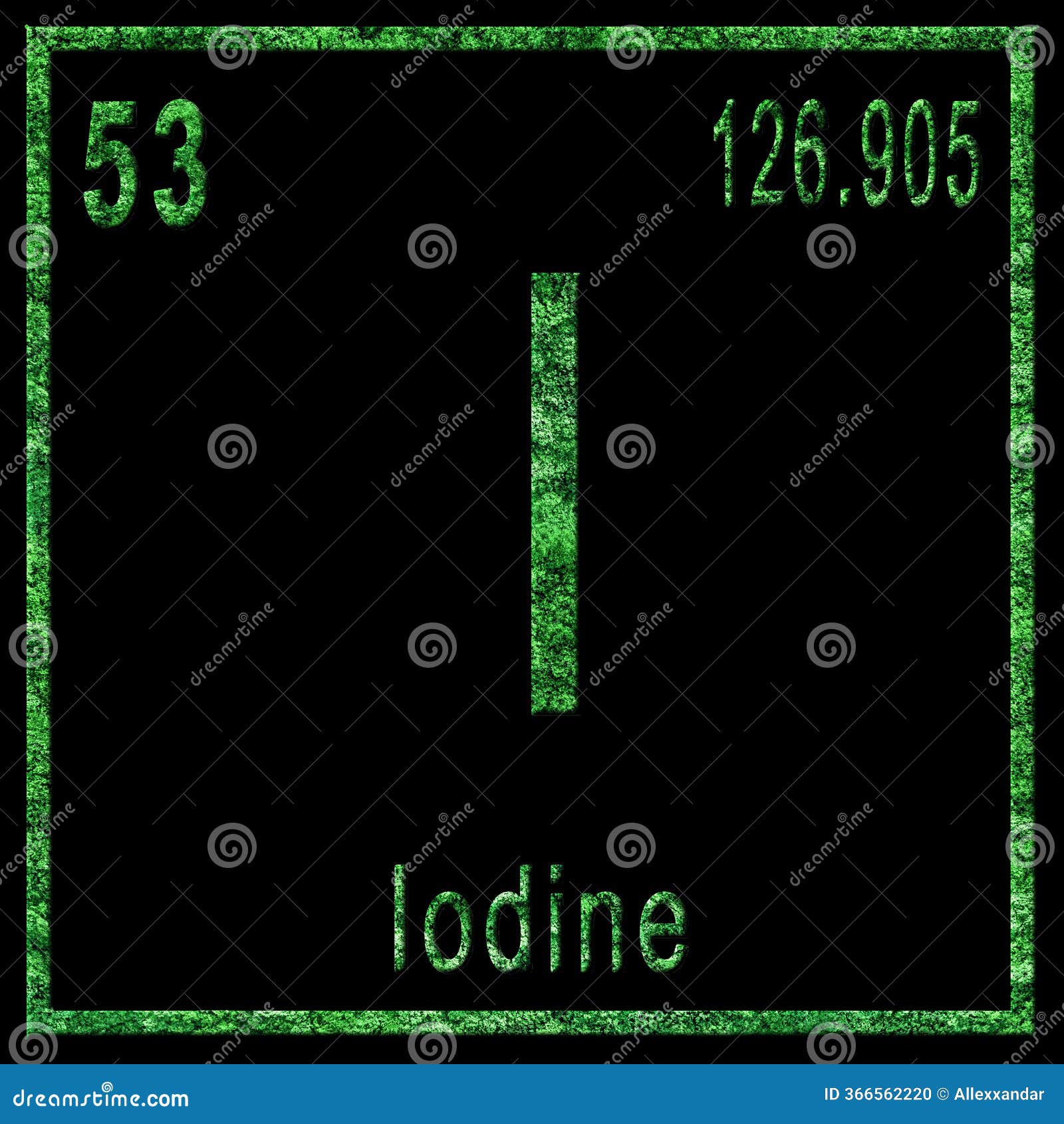 Iodine Chemical Element Of Mendeleev Periodic Table On Blue Background ...