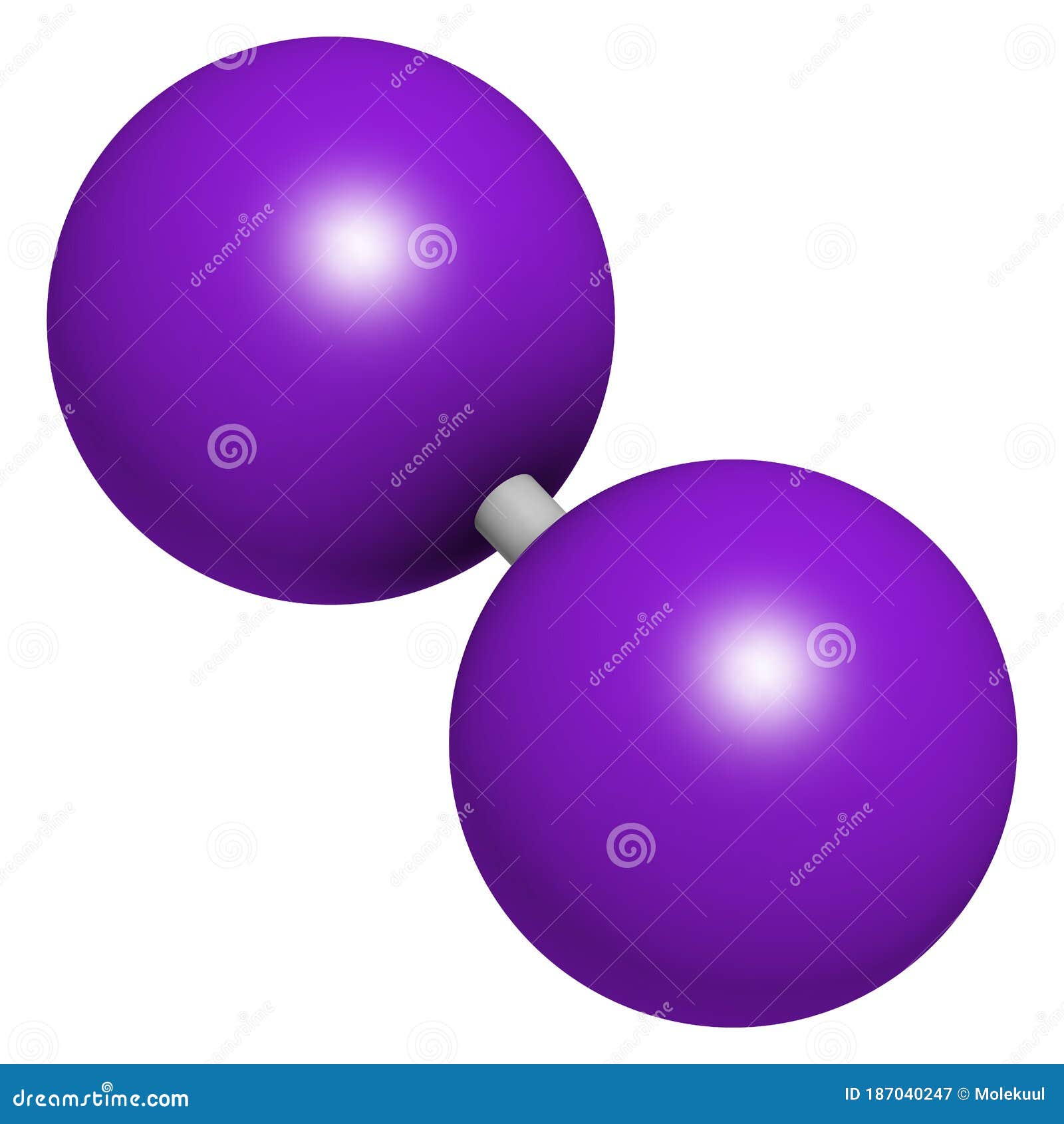 Iodine (I2) Molecule. Solutions of Elemental Iodine are Used As ...