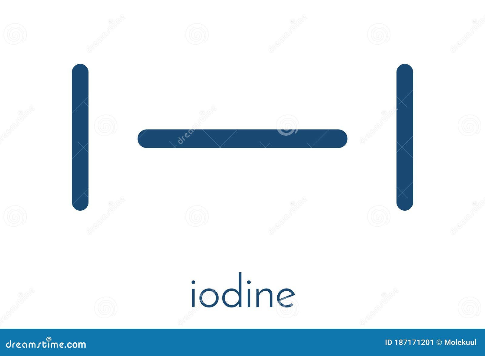 Iodine I2 Molecule. Solutions of Elemental Iodine are Used As ...