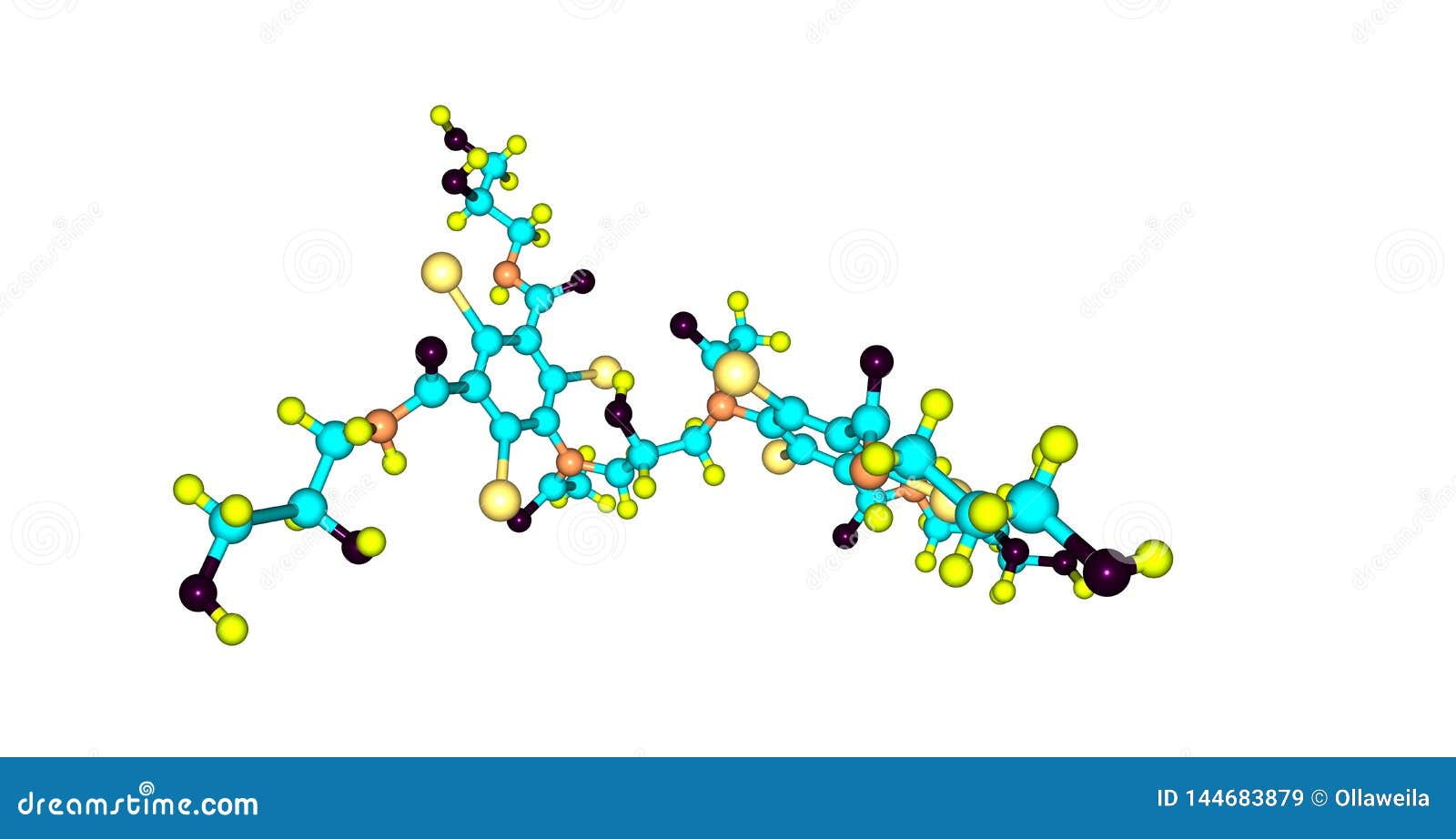 Iodixanol Molecular Structure Isolated on White Stock Illustration ...