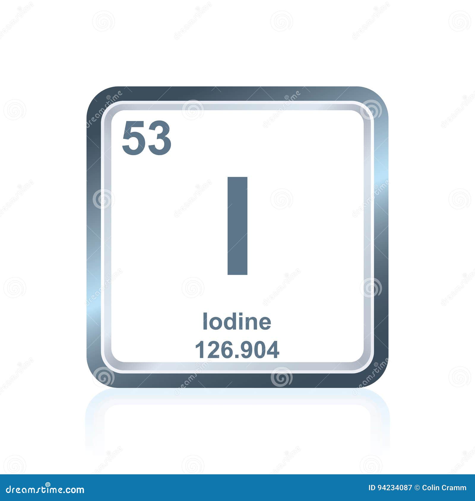 Iodo Do Elemento Químico Da Tabela Periódica Ilustração Stock ...