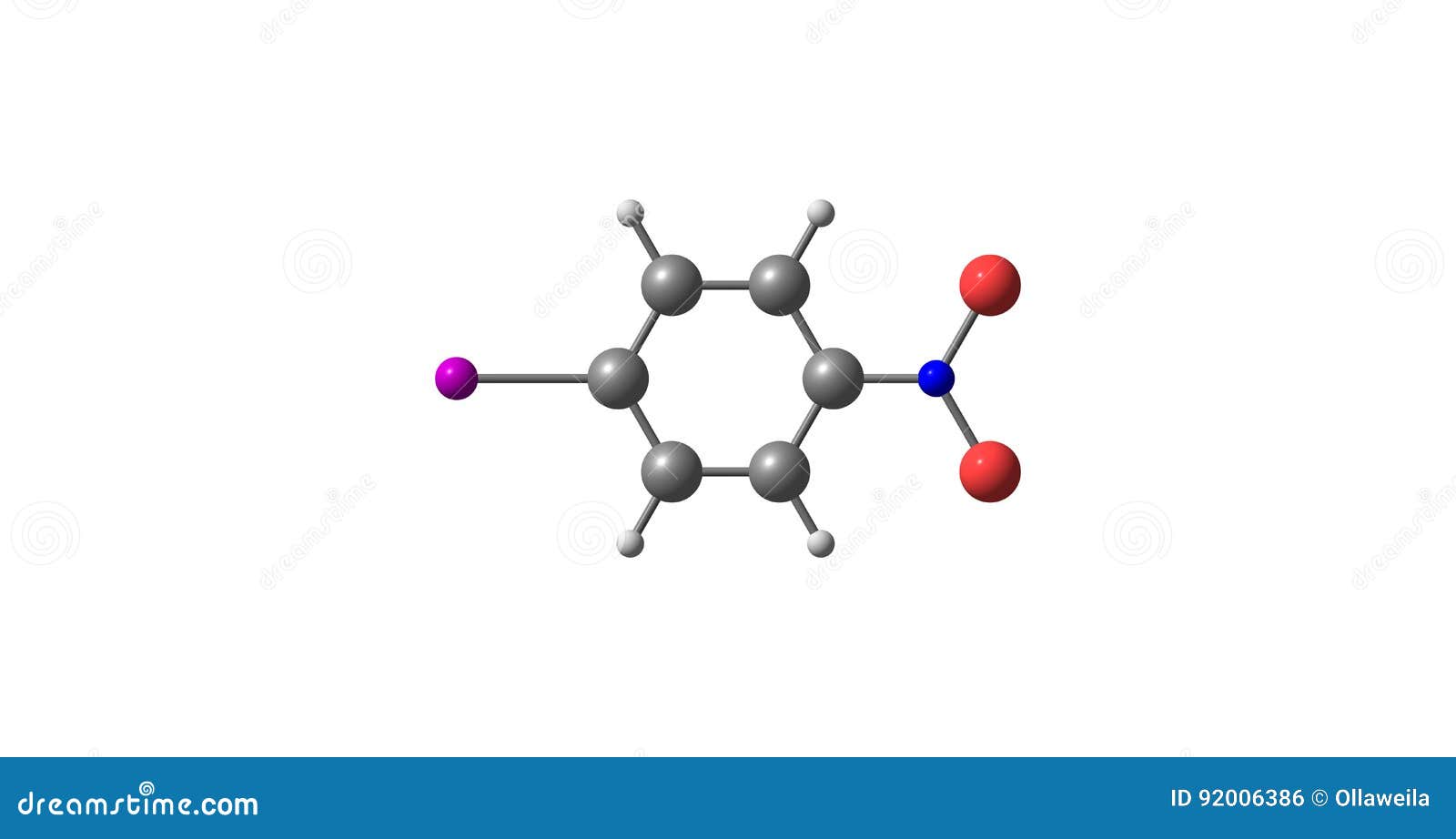 Nitrobenzene Molecular Structure 3d, Flat Model, Nitro Solvents ...