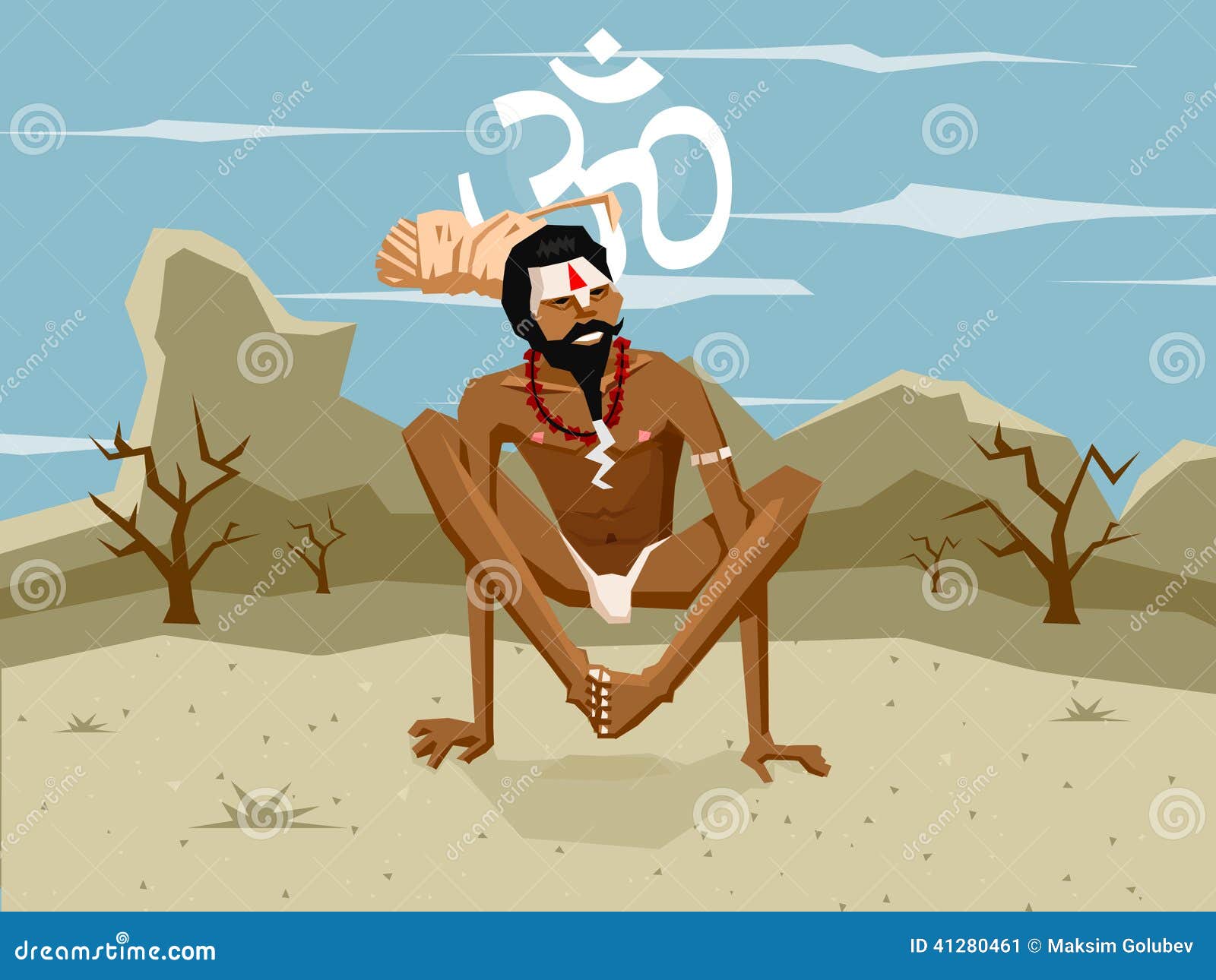 Iogue no asana ilustração do vetor. Ilustração de atividade - 41280461