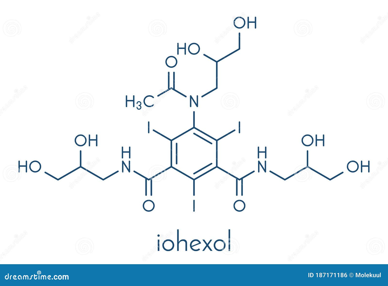 Iohexol Contrast Agent Molecule. Used In Coronary Angiography ...