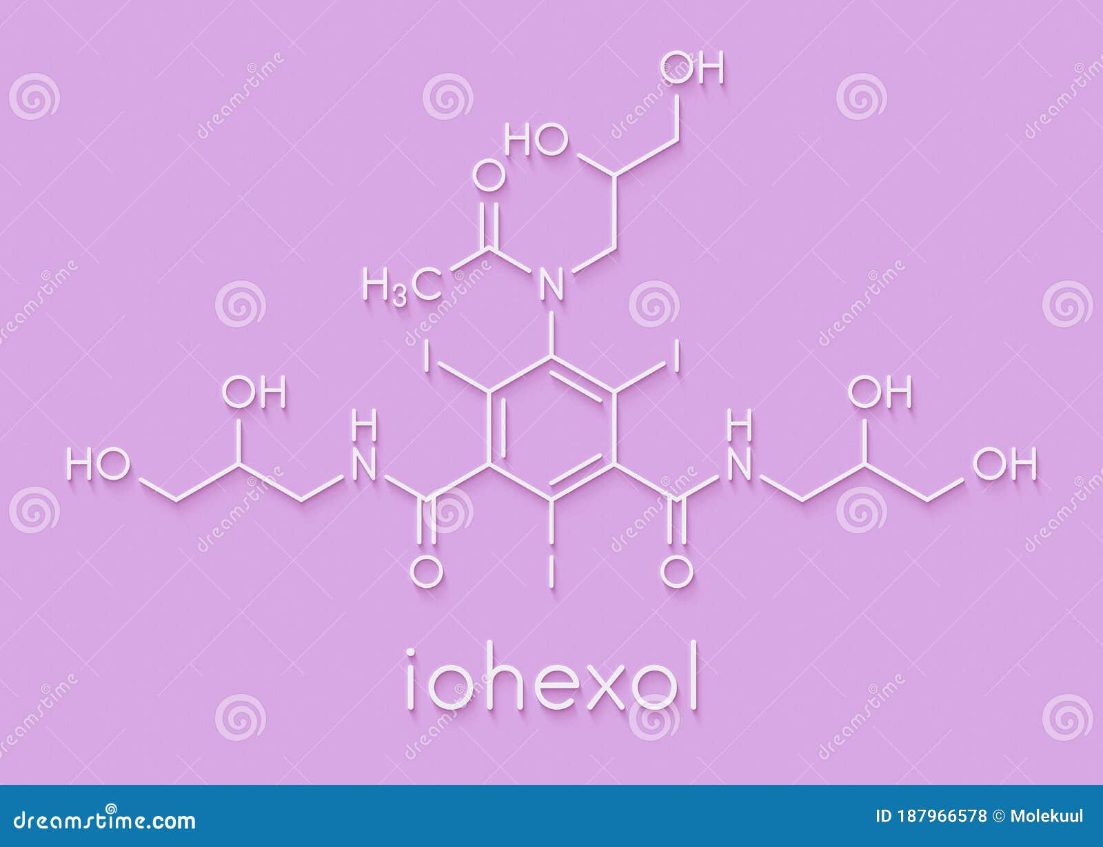 Iohexol Contrast Agent Molecule. Used in Coronary Angiography ...
