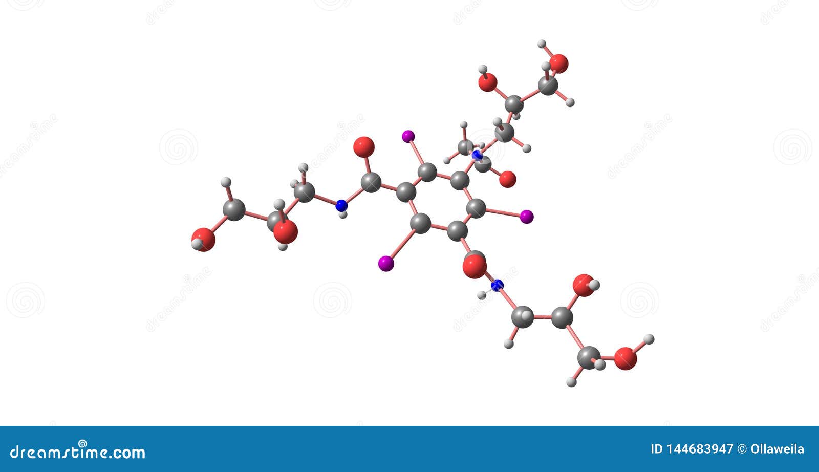 Iohexol Molecular Structure Isolated on White Stock Illustration ...