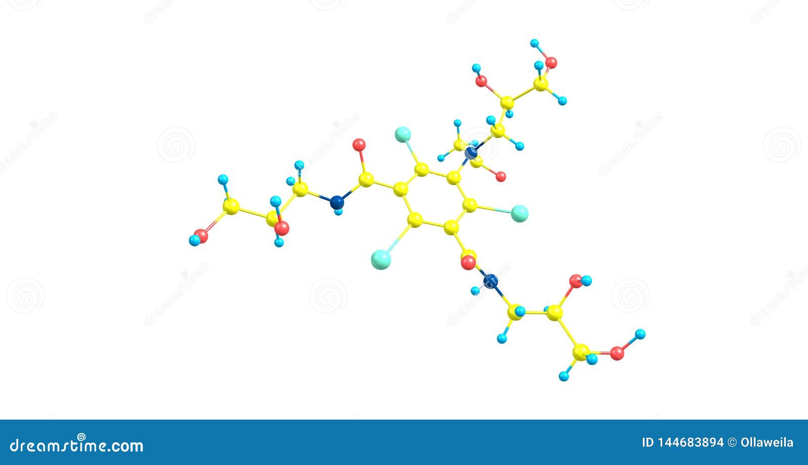 Iohexol Molecular Structure Isolated on White Stock Illustration ...