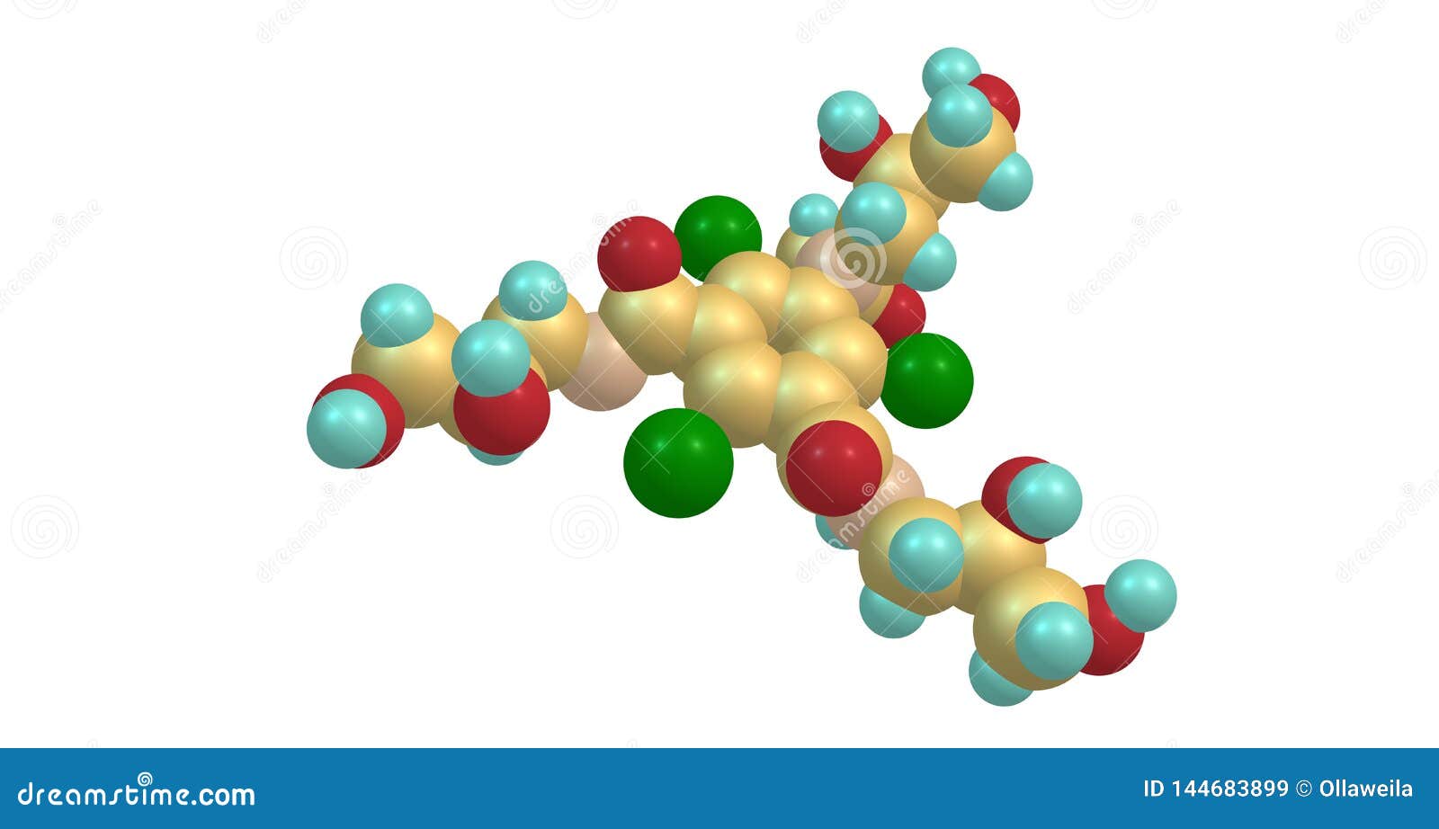 Iohexol Molecular Structure Isolated on White Stock Illustration ...