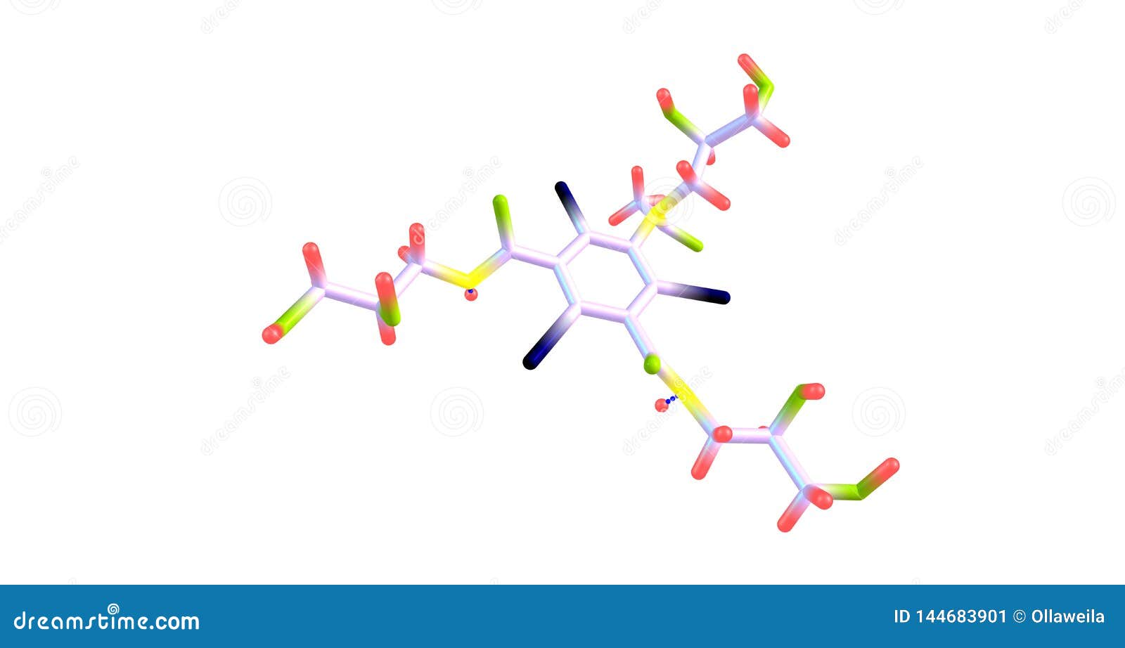 Iohexol Molecular Structure Isolated on White Stock Illustration ...