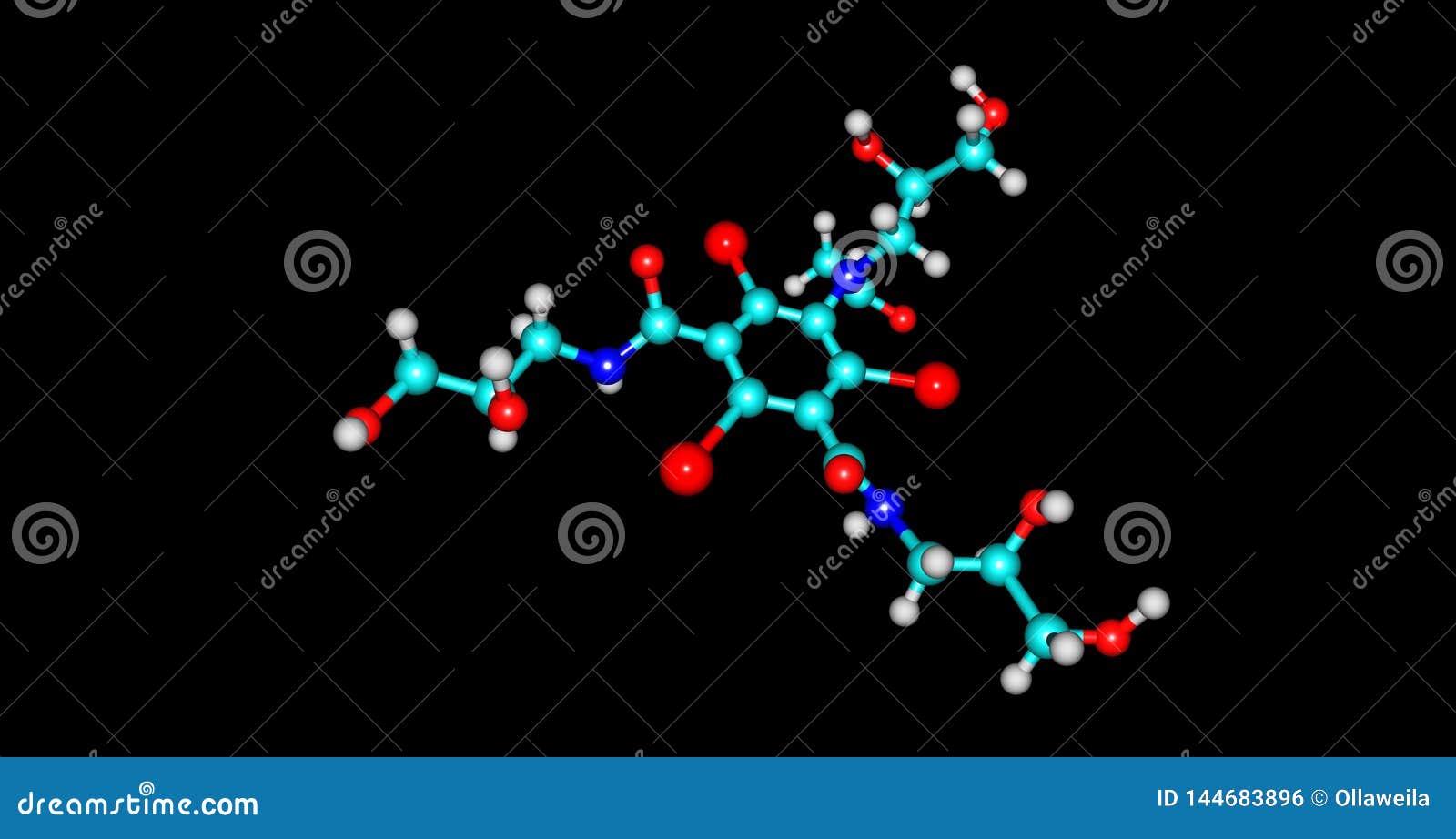 Iohexol Contrast Agent Molecule. Used In Coronary Angiography ...