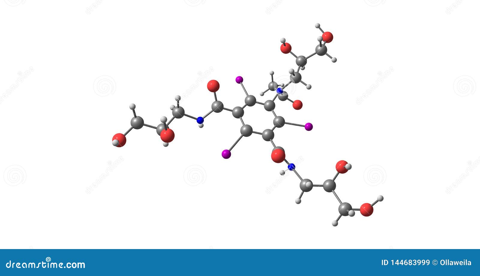 Iohexol Molecular Structure Isolated on White Stock Illustration ...